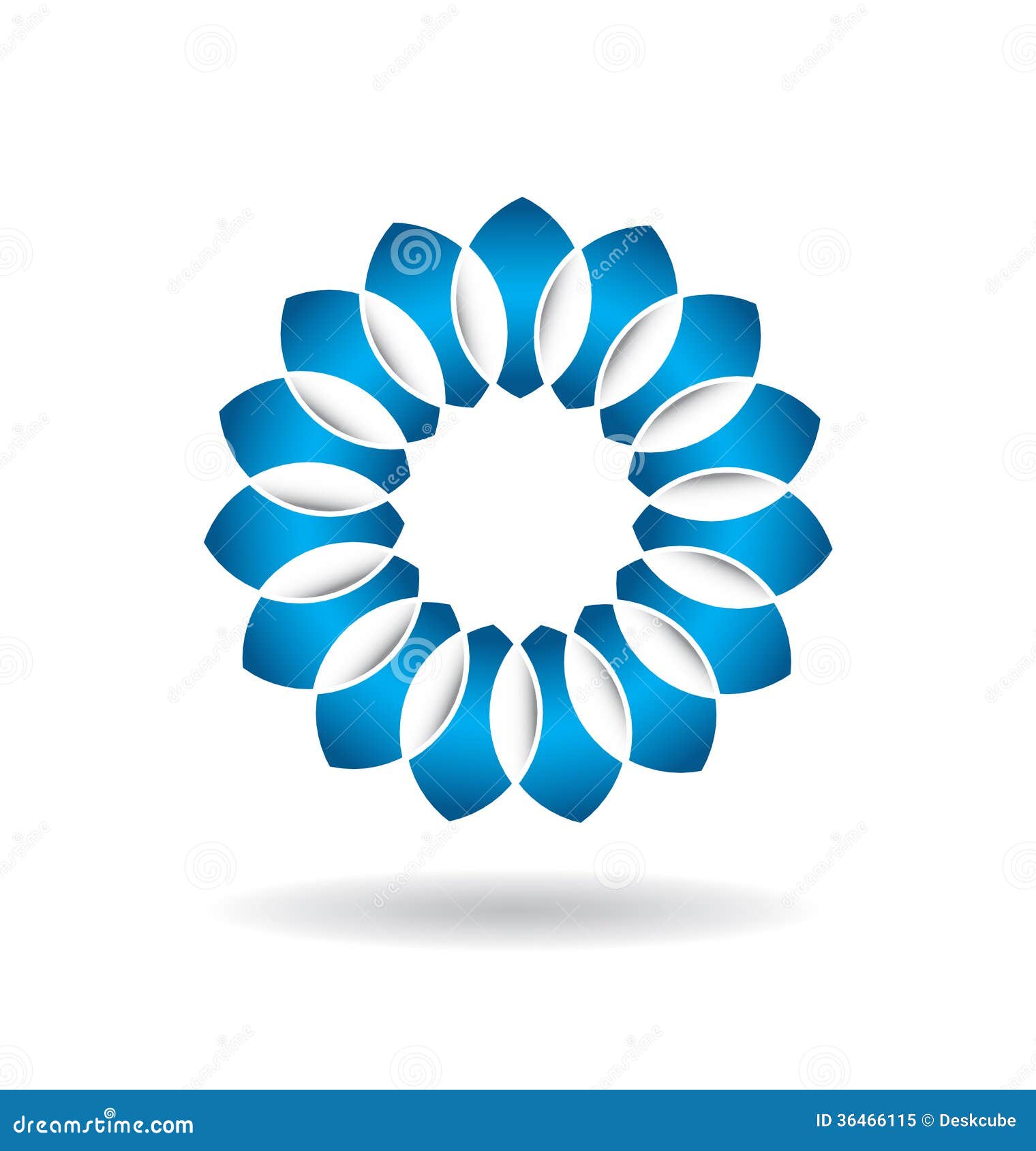 Logo Abstract Blue Flower stock vector. Illustration of creative - 36466115