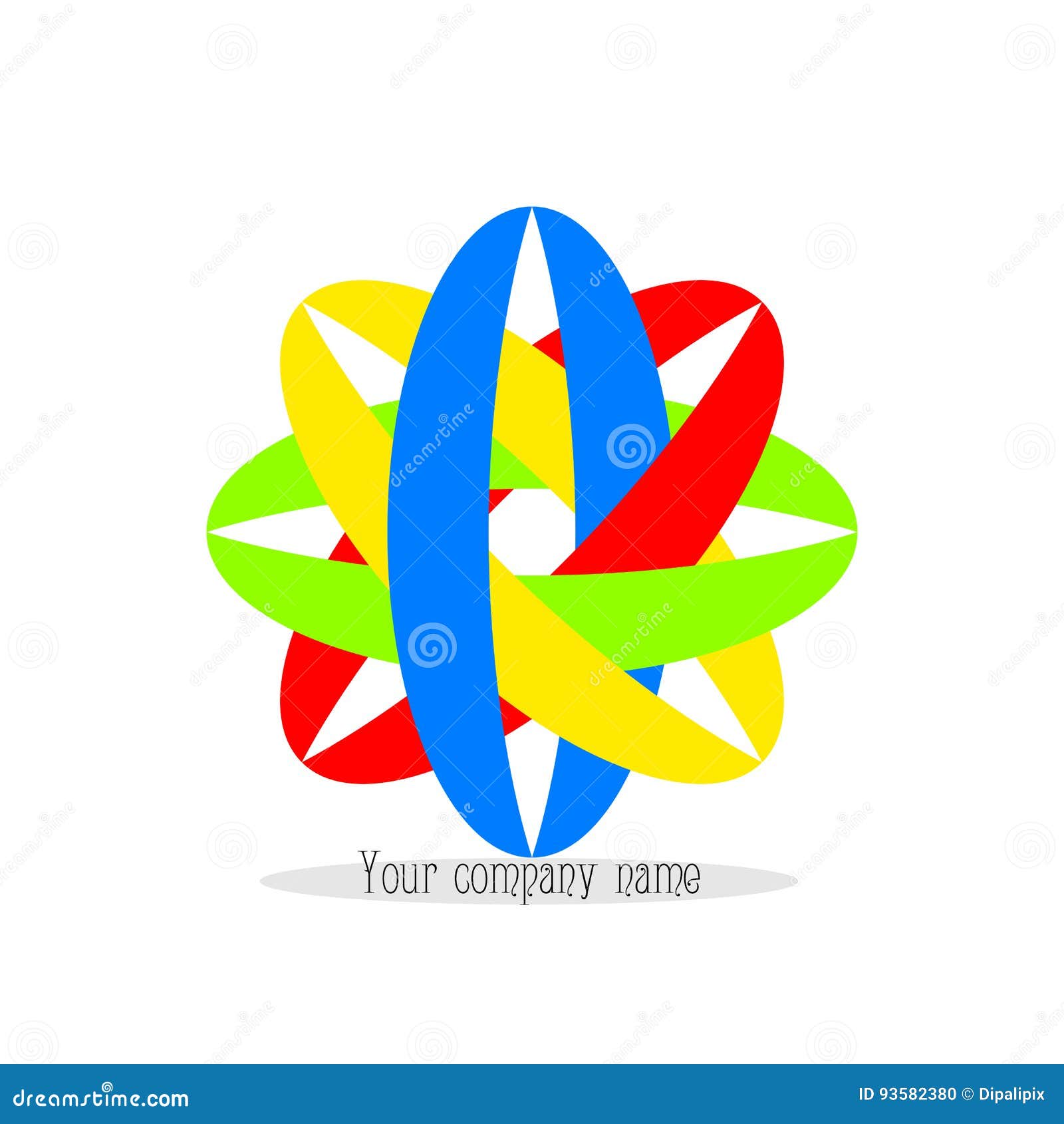 Logo Abstract Circle Multicolor Isolated on White Background Stock ...