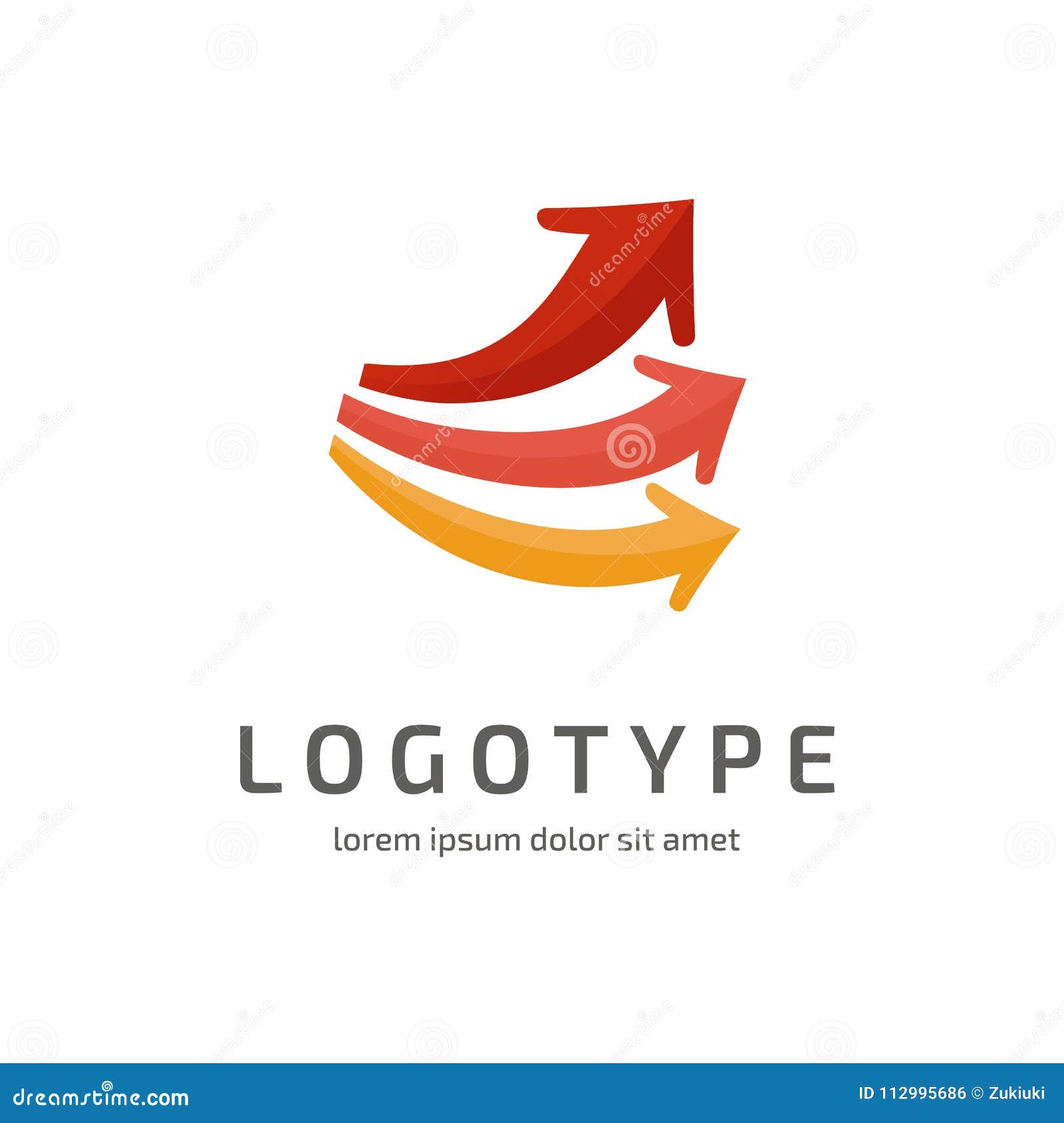 Logo Abstract Design Arrow Vector Template Stock Vector - Illustration ...