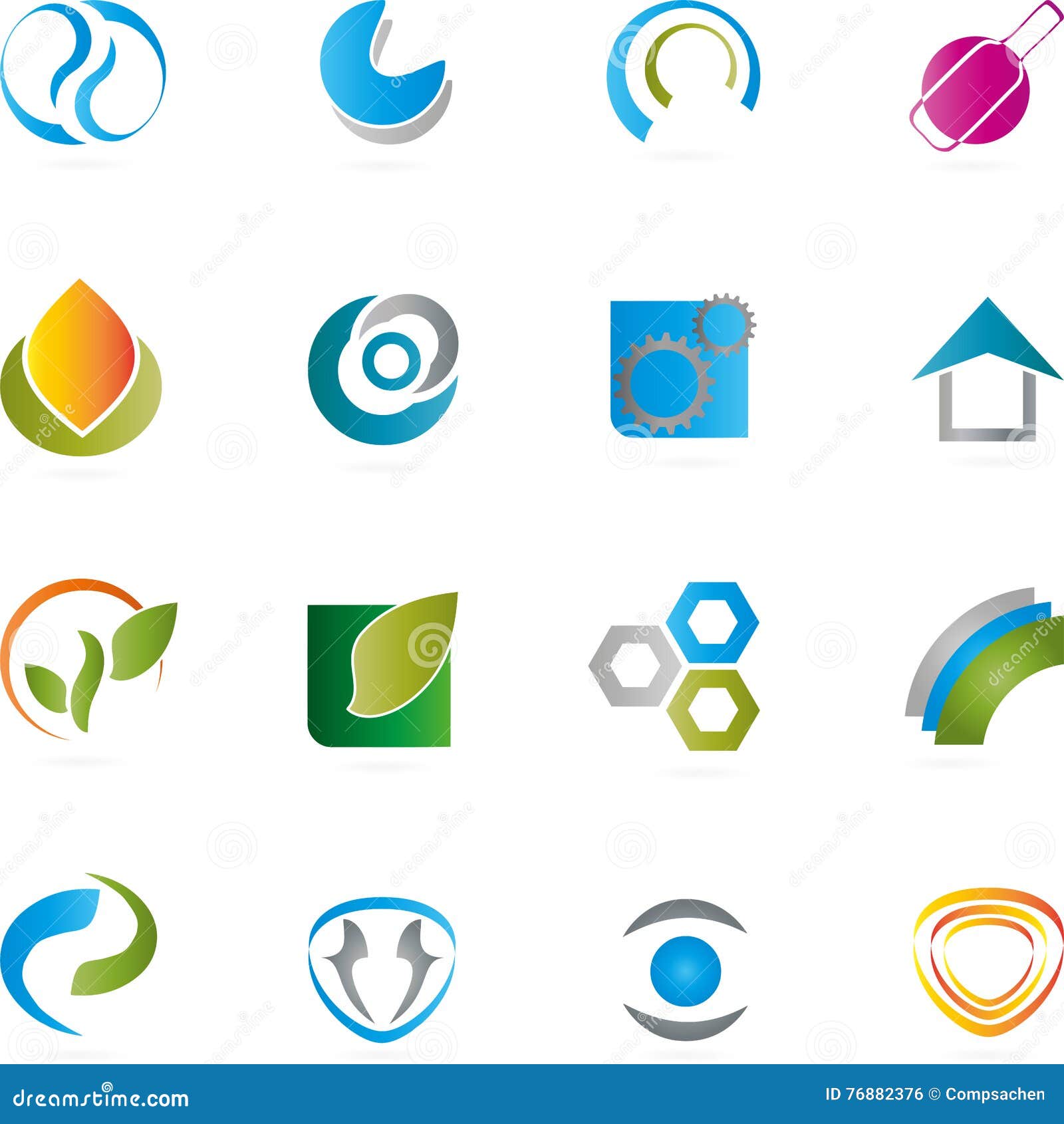 Logo, Abstract Design Elements, it, Multimedia Stock Vector ...