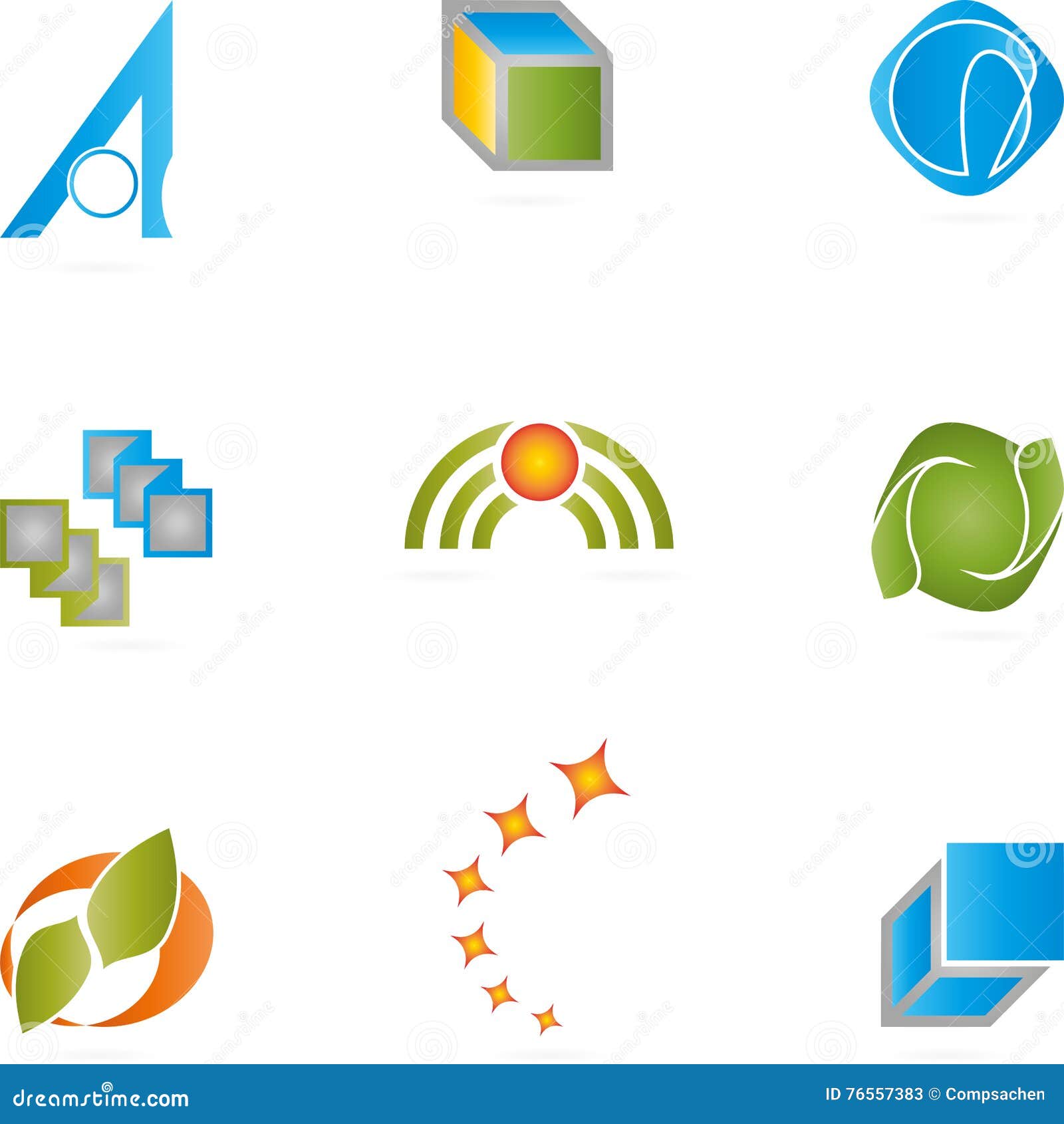 Logo, Abstract Design Elements, Service Logos Stock Vector ...