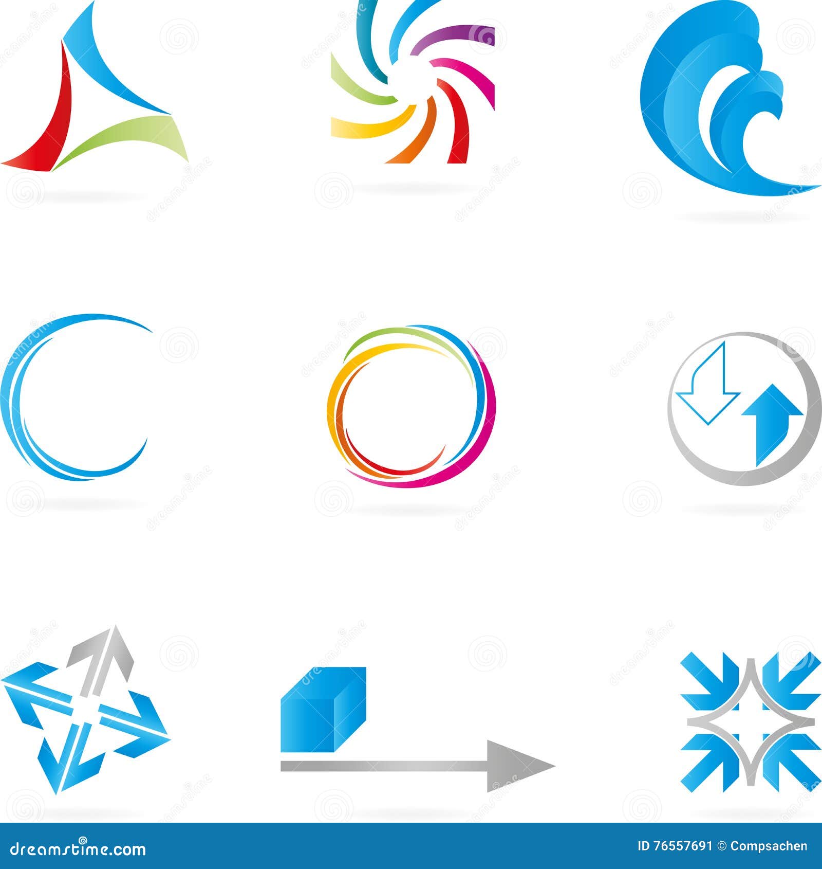 Logo, Abstract Design Elements, Service Logos Stock Vector ...