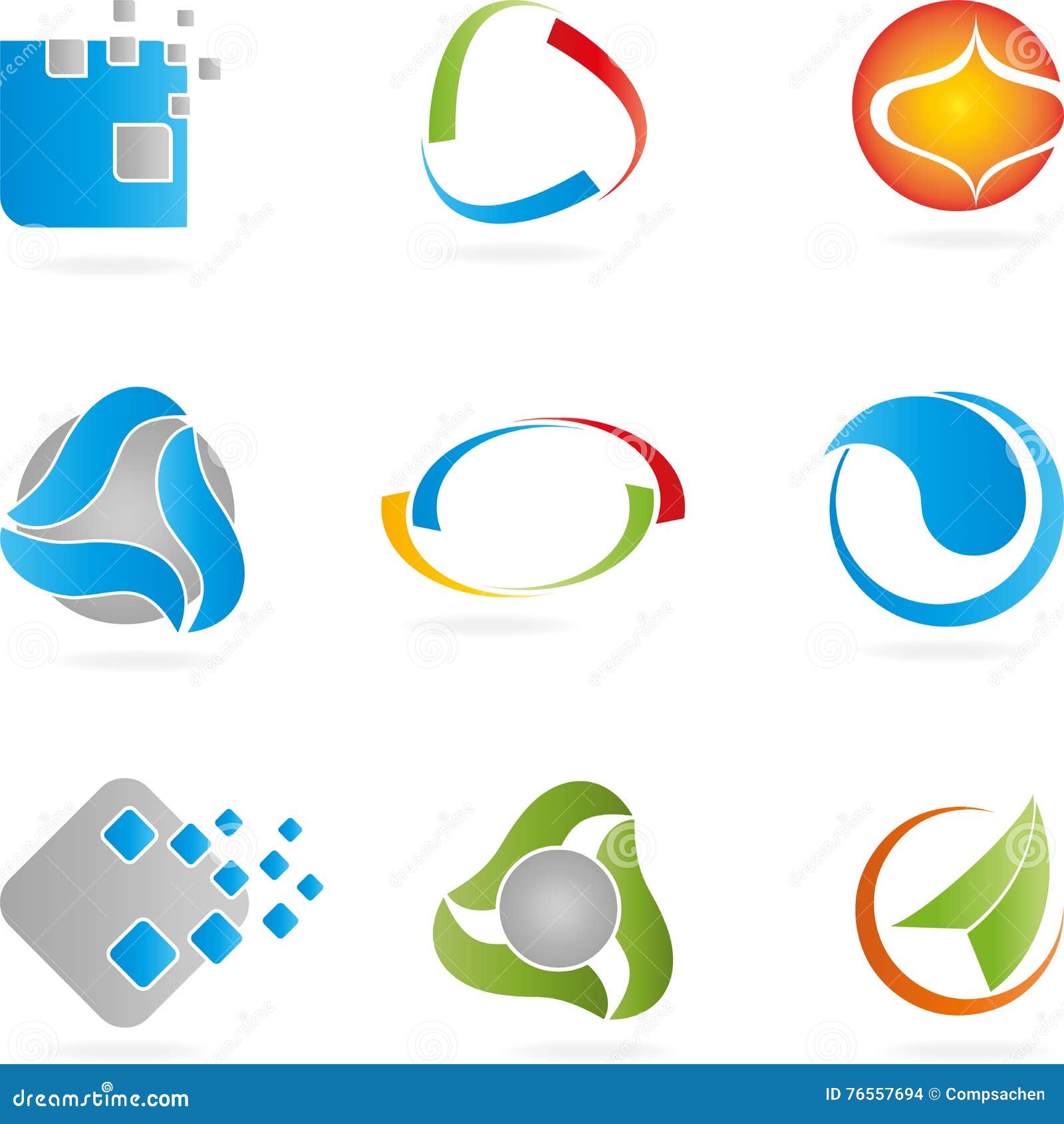 Logo, Abstract Design Elements, Service Logos Stock Vector ...