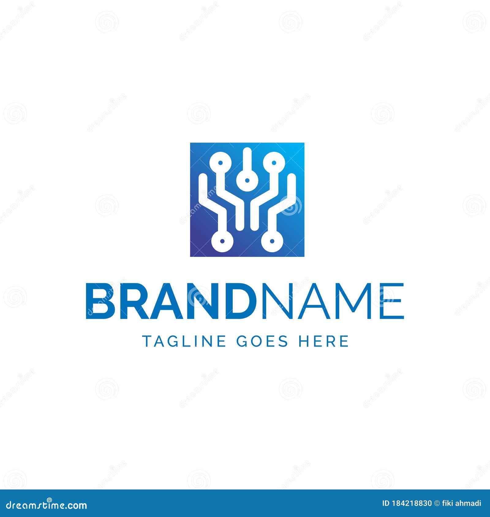 Logo of Abstract Electronic Component in Square Stock Vector ...