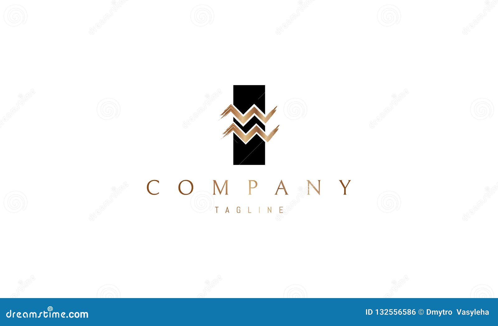 Golden Wave Vector Logo Image Stock Vector - Illustration of line ...