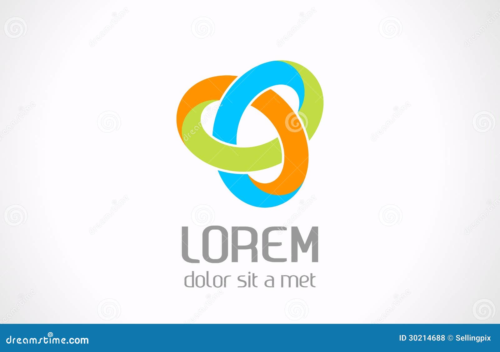 Logo Abstract Loop Triangle Shape. Vector. Stock Vector - Illustration ...