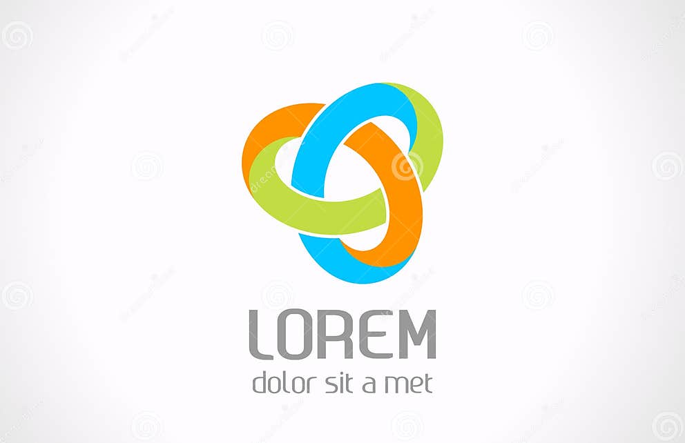 Logo Abstract Loop Triangle Shape. Vector. Stock Vector - Illustration ...