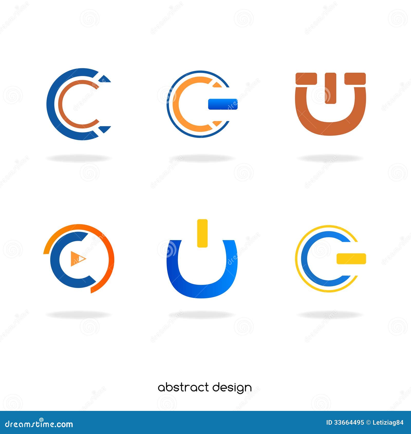 Logo abstract initial C stock image. Image of brands - 33664495