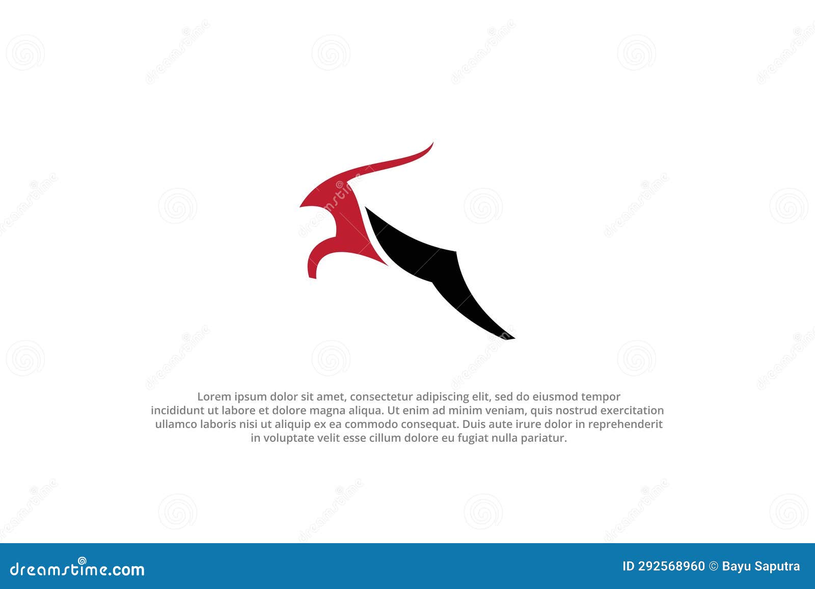 Logo Abstract Leaping Deer Silhouette Stock Illustration - Illustration ...
