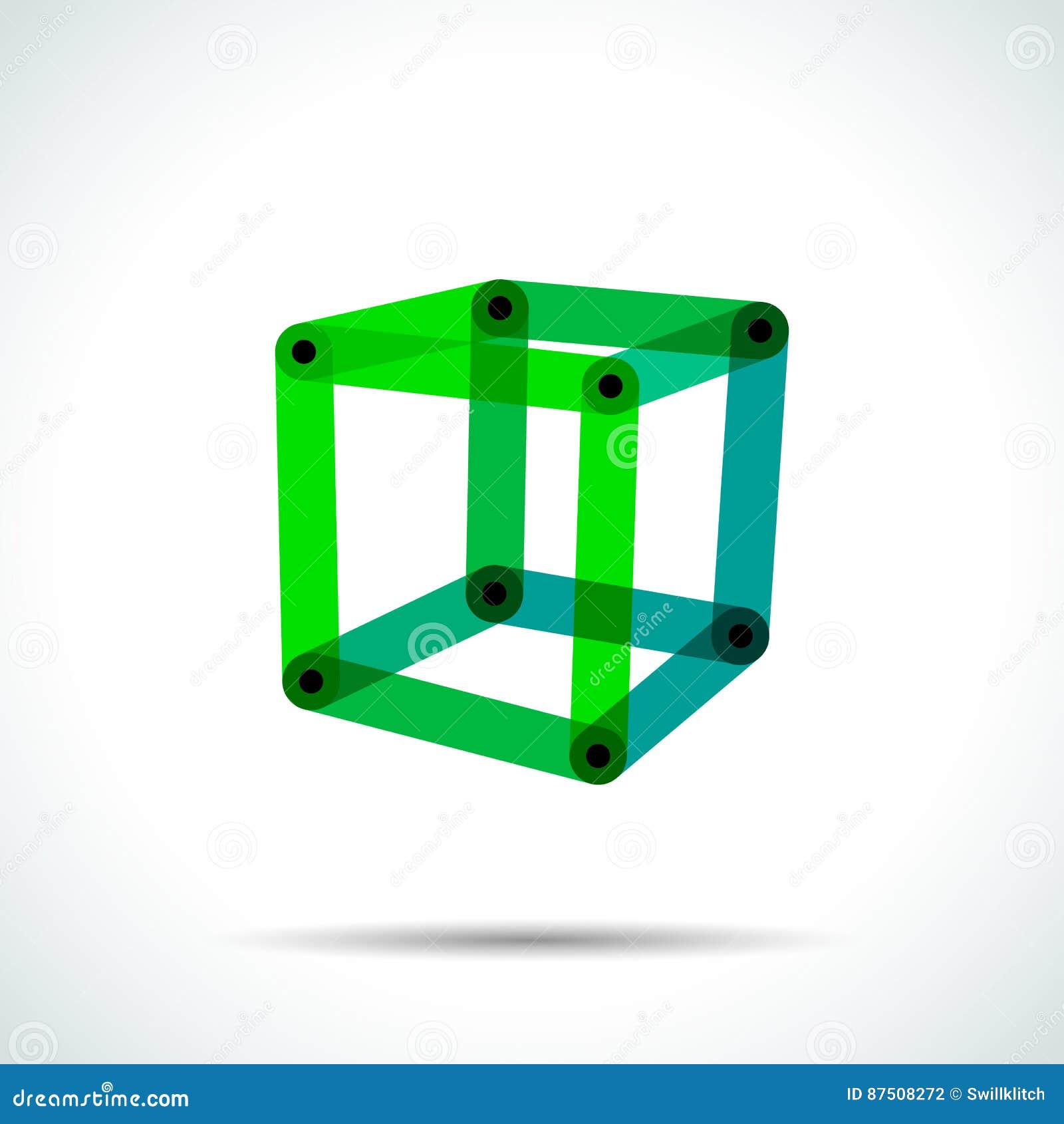 Logo Abstrait De Pyramide Avec Intersecter Les Lignes Transparentes ...