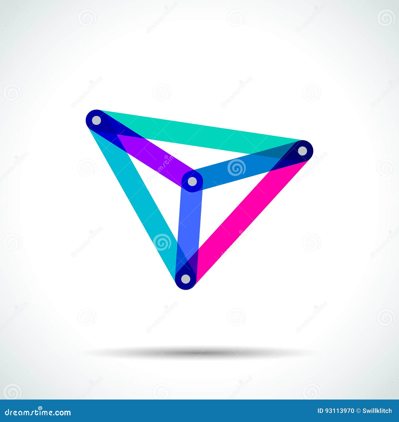 Logo Abstrait De Pyramide Avec Intersecter Les Lignes Transparentes ...