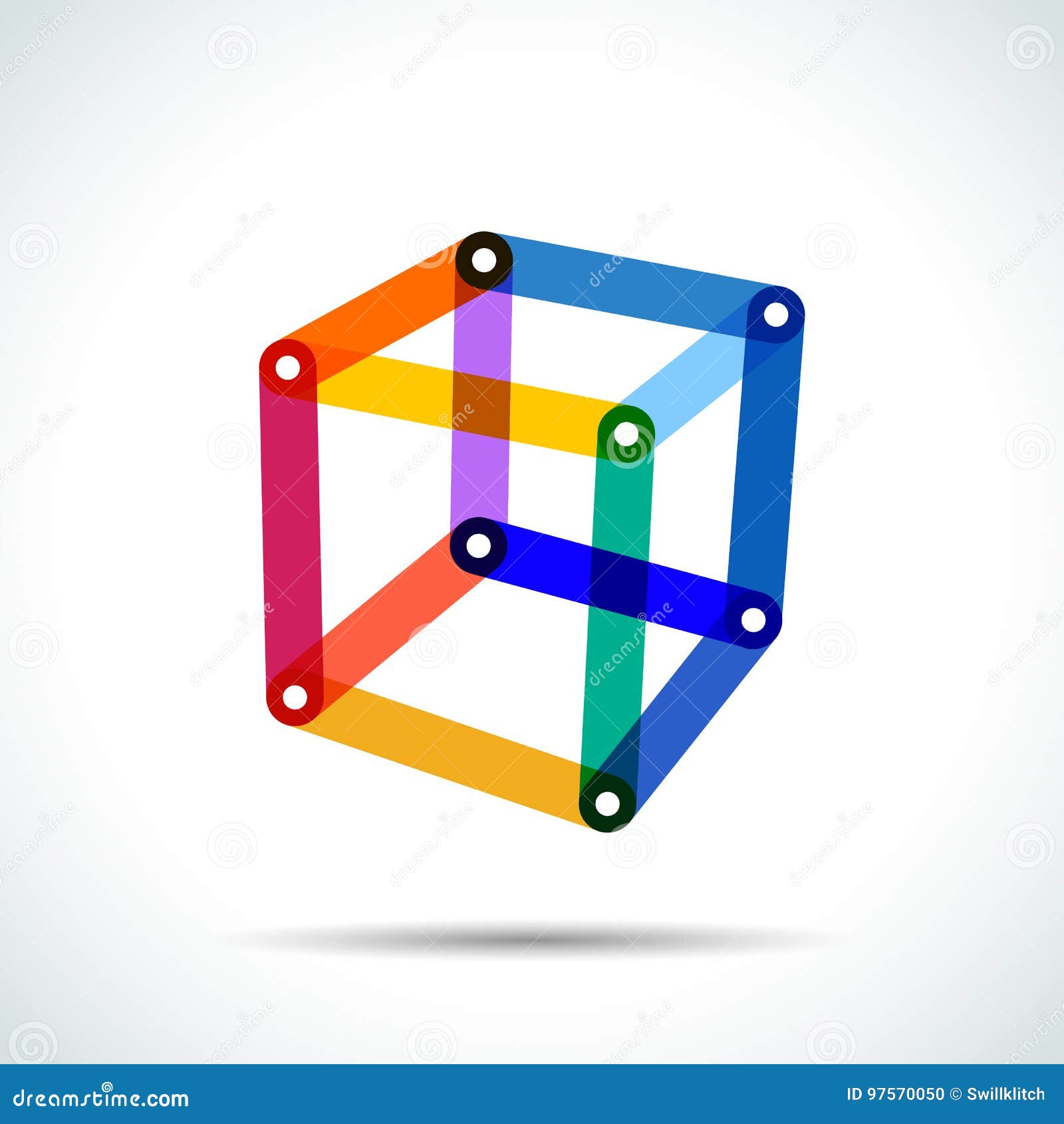 Logo Abstrait De Pyramide Avec Intersecter Les Lignes Transparentes ...