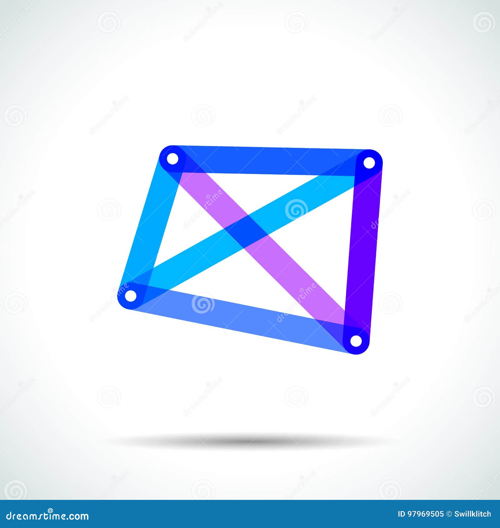 Logo Abstrait De Pyramide Avec Intersecter Les Lignes Transparentes ...