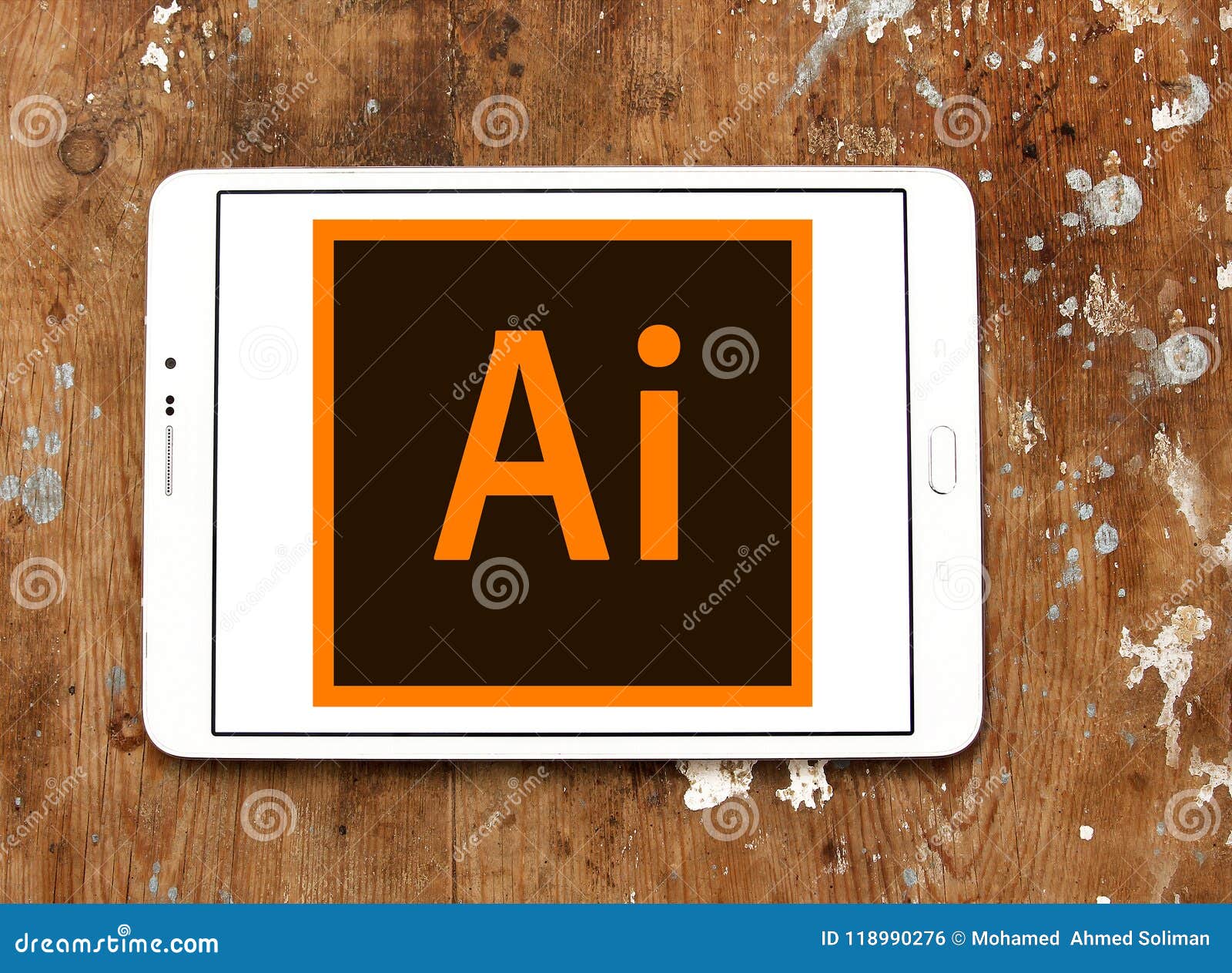 Adobe Illustrator logo editorial photo. Image of computer - 118990276
