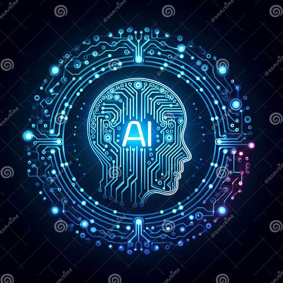 Artificial Intelligence Concept with Logo AI Abstract Futuristic ... Artificial Intelligence Concept with Logo AI Abstract Futuristic ...