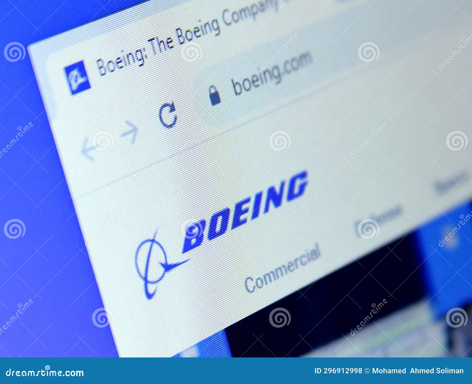 Boeing logo editorial stock photo. Image of phone, mobile - 296912998