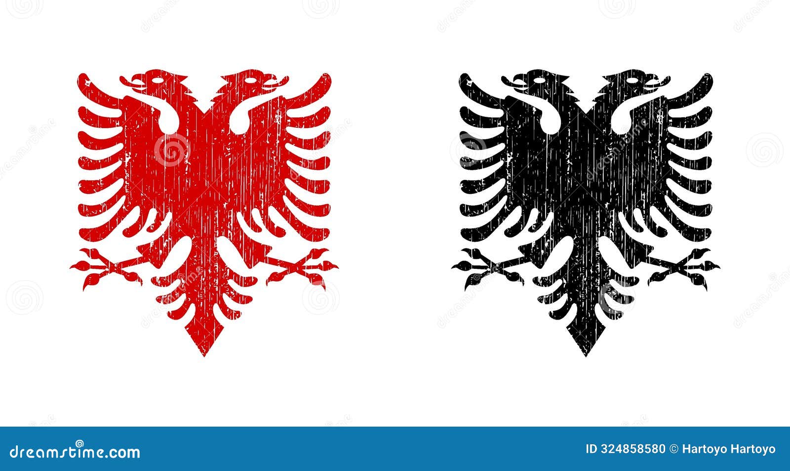 Logo of Albanian Eagle (grunge Texture) Stock Vector - Illustration of ...