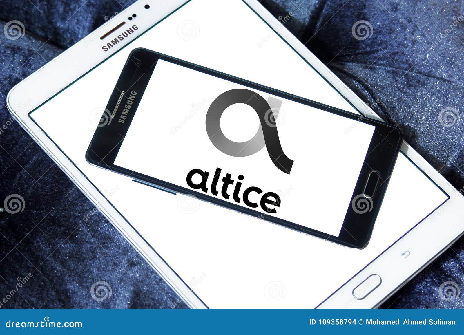 Altice Telecoms Company Logo Editorial Stock Image - Image of tablet ...