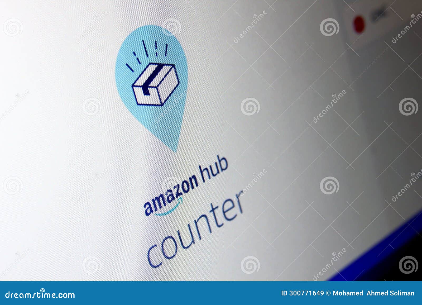 Amazon Hub Counter app editorial stock image. Image of stores - 300771649