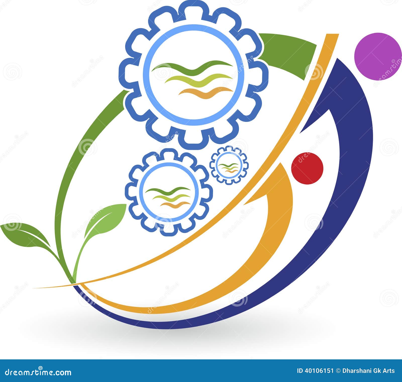 Logo amical d'usine d'Eco illustration de vecteur. Illustration du ...