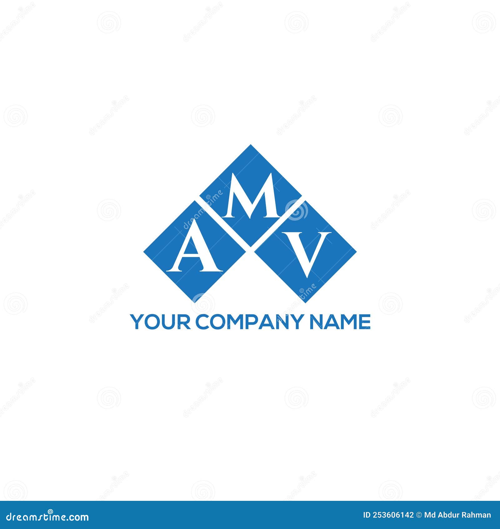 Logo Amv Lettre Conception Sur Fond Blanc. Concept De Logo Lettre ...