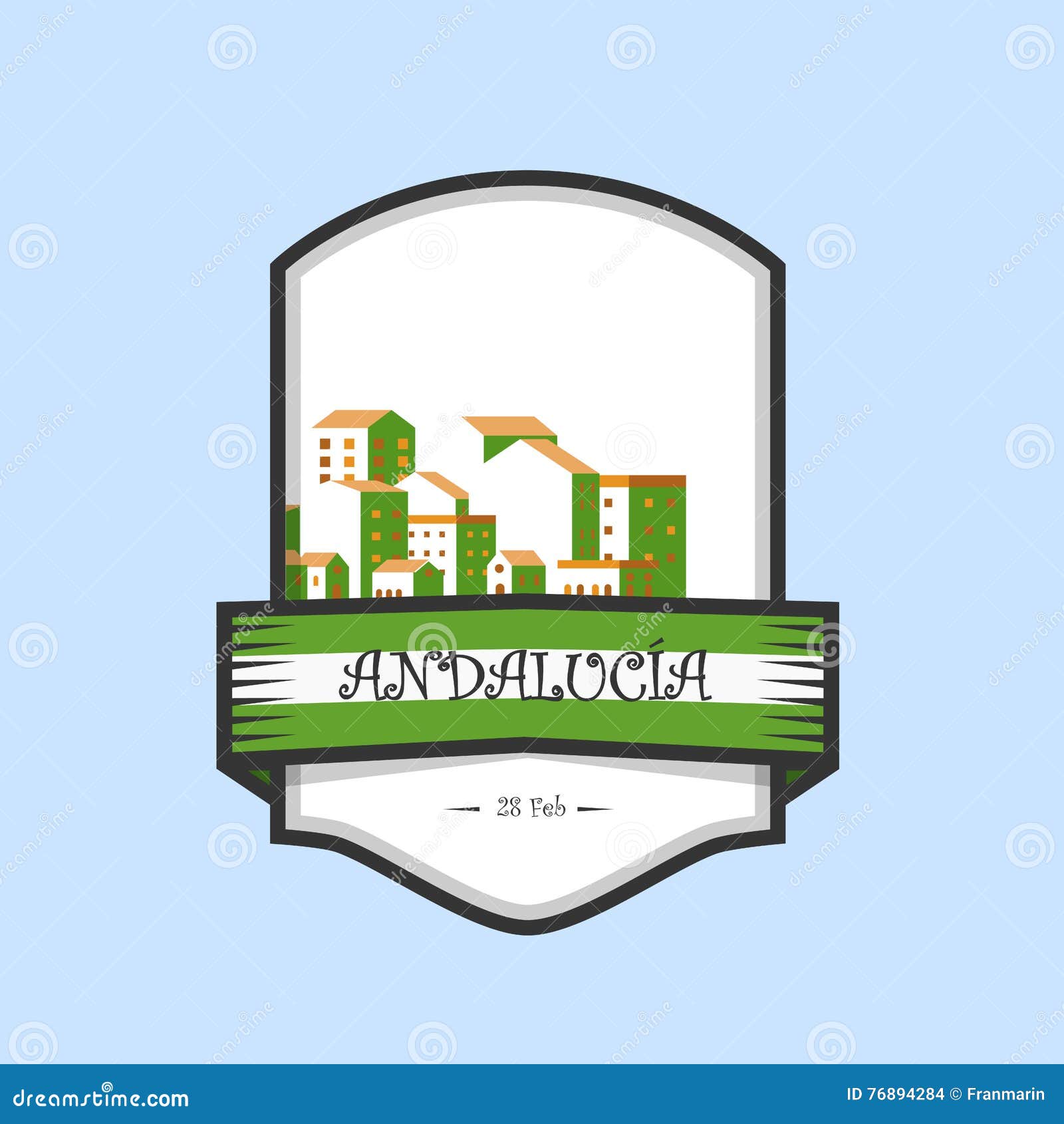 Logo Andalusia stock vector. Illustration of plaza, andalusian - 76894284