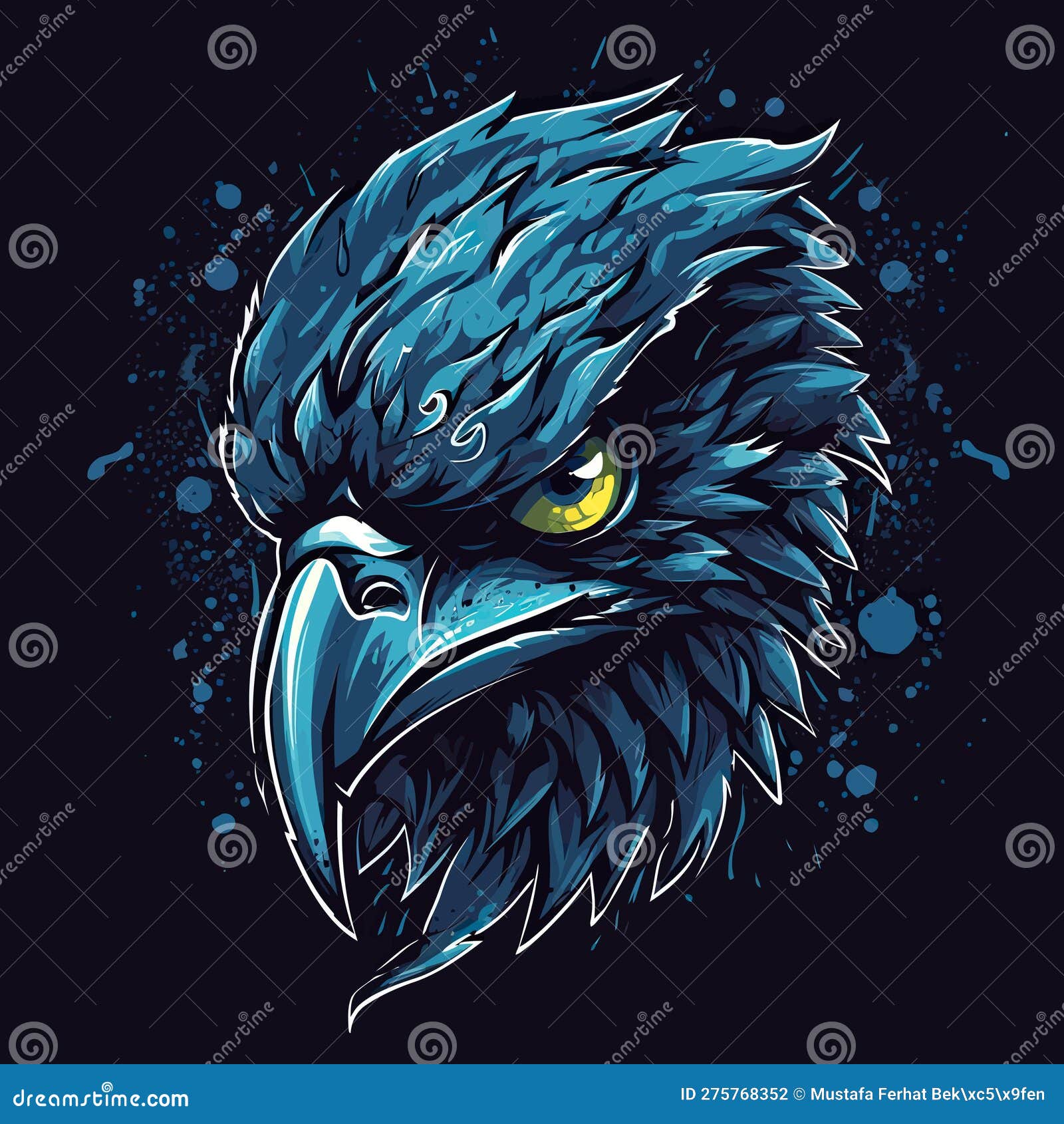 A Logo of a Angry Eagle Head, Designed in Esports Illustration Style ...