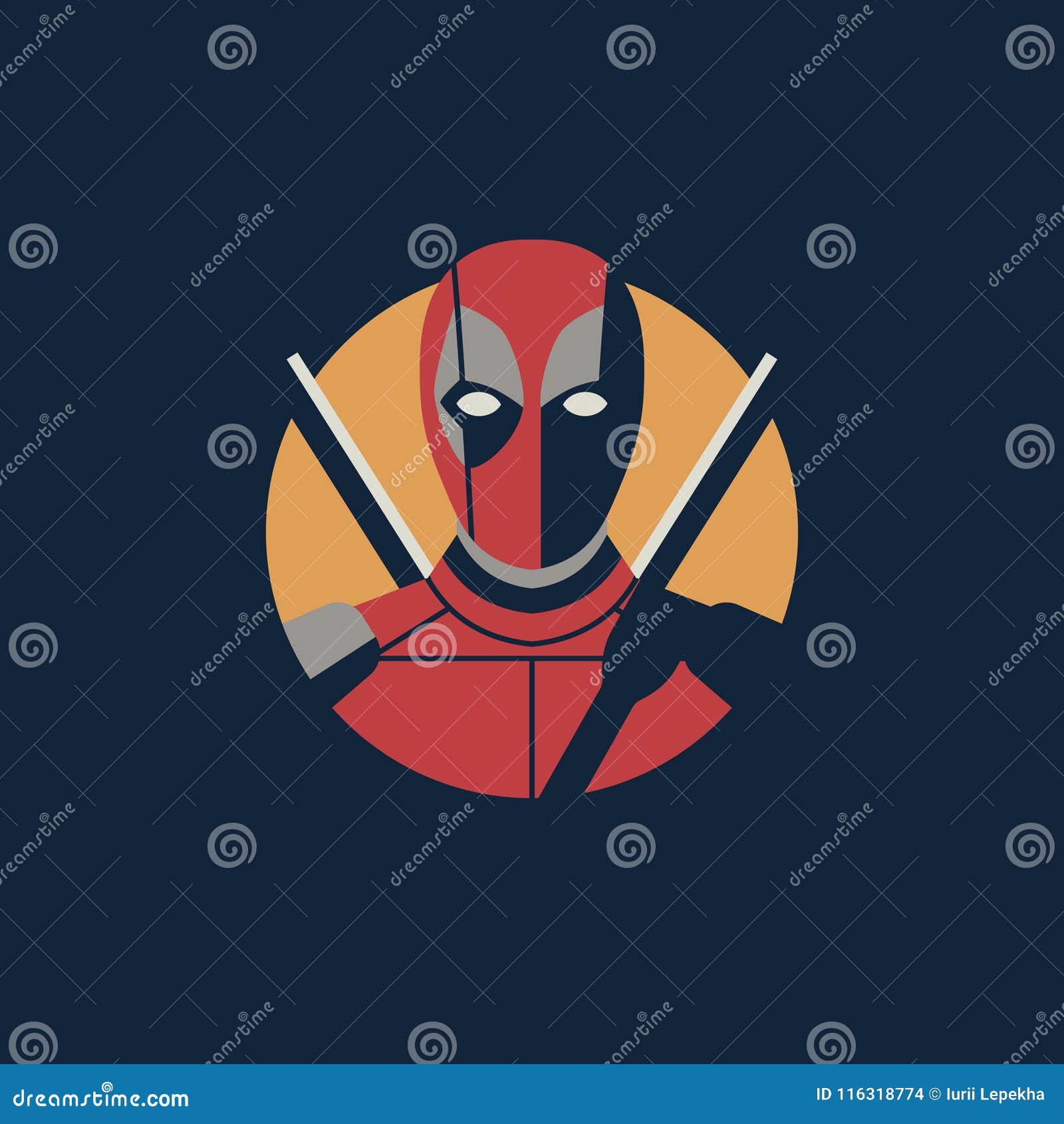 Deadpool Icon. Trendy Flat Vector Deadpool Icon On White Background ...