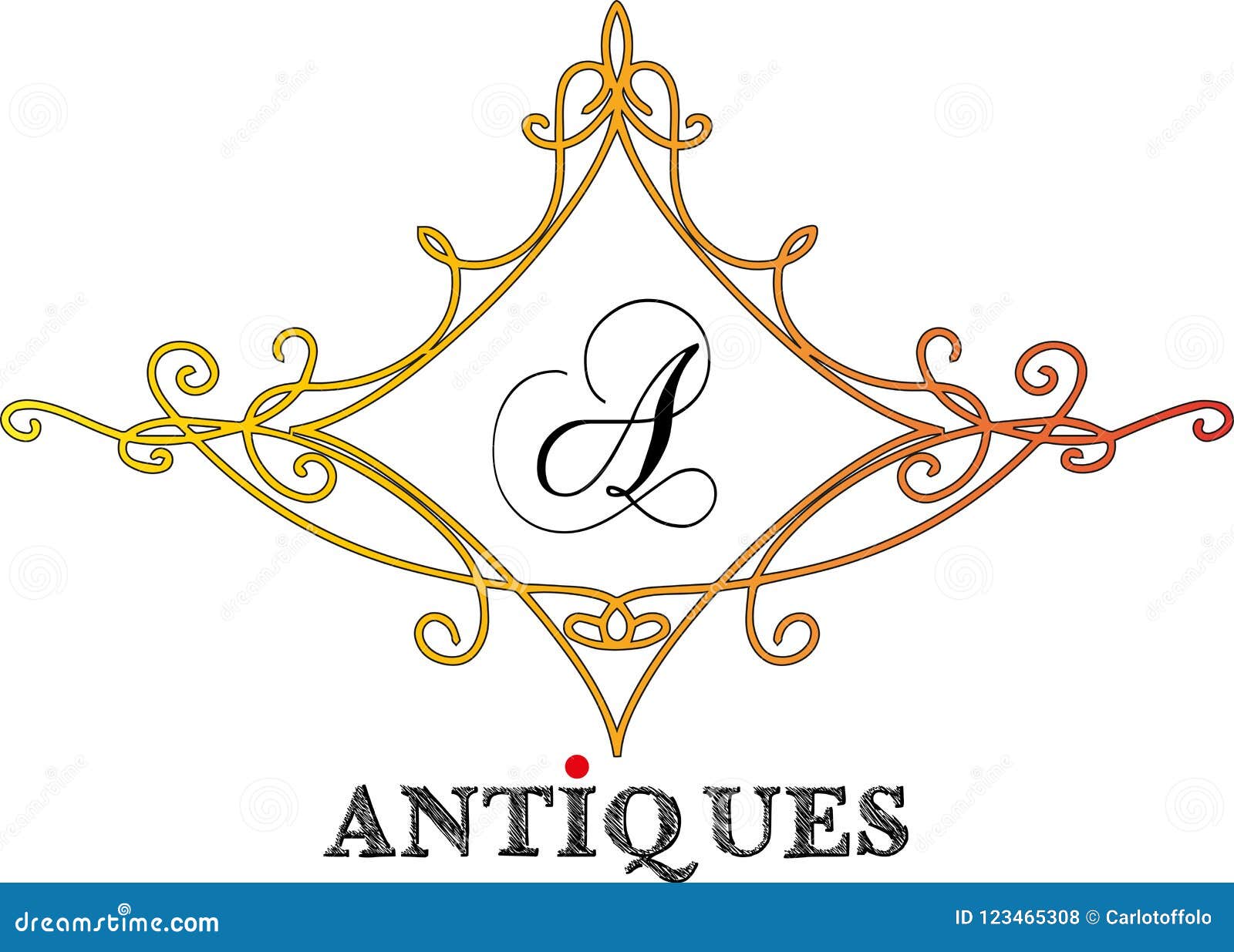 Logo - Antiques 06 stock vector. Illustration of shop - 123465308
