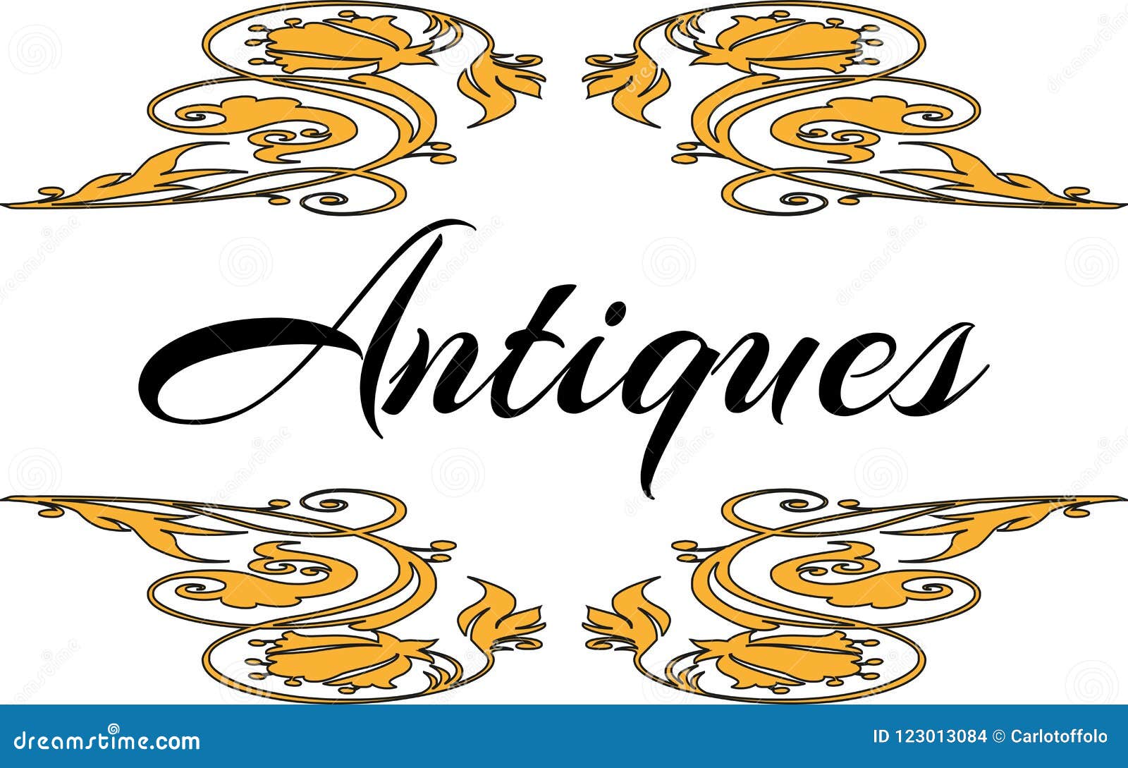 Logo Antiques - vector ilustración del vector. Ilustración de objetos ...