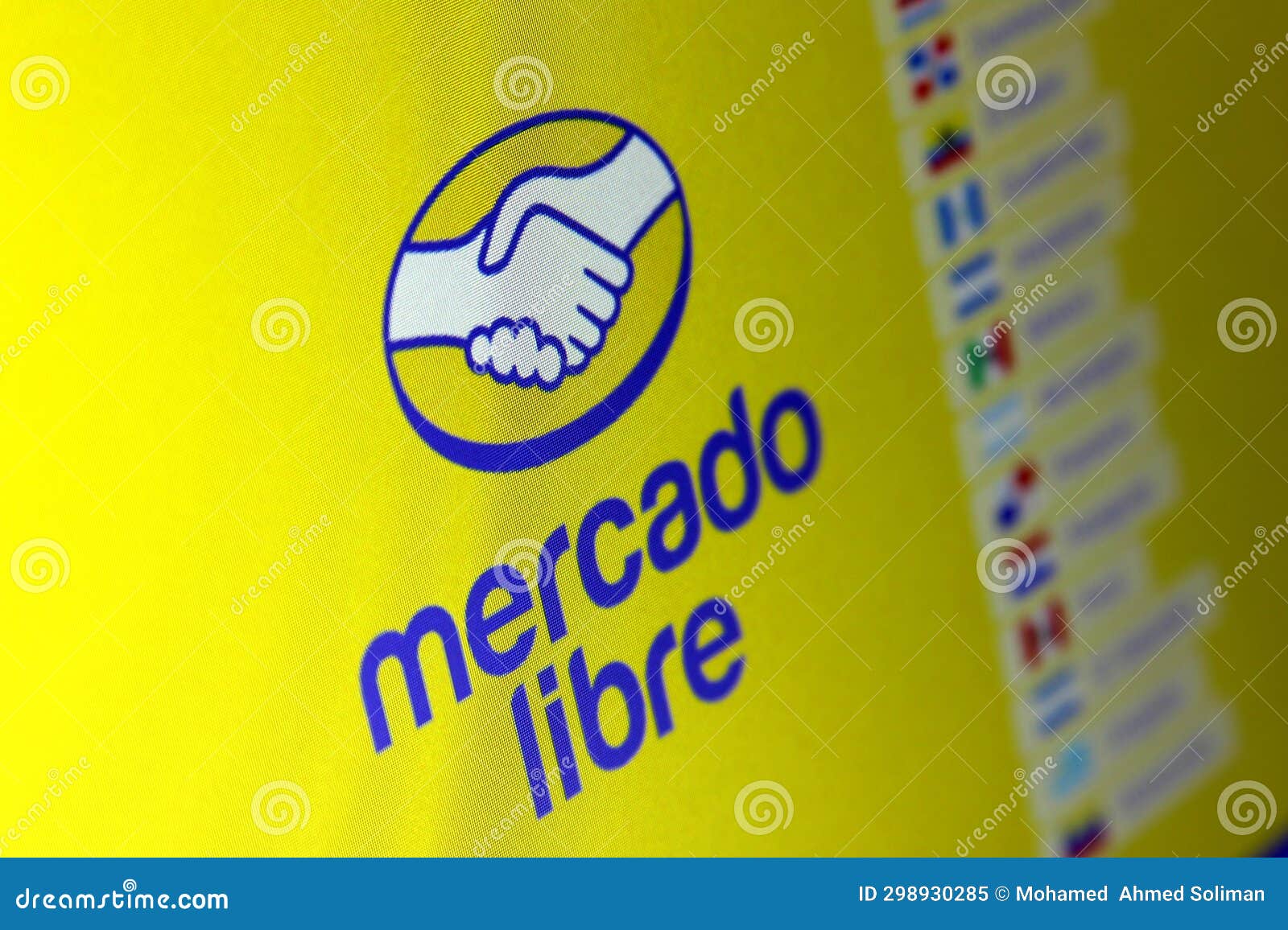 Mercado Libre logo editorial image. Image of trademark - 298930285