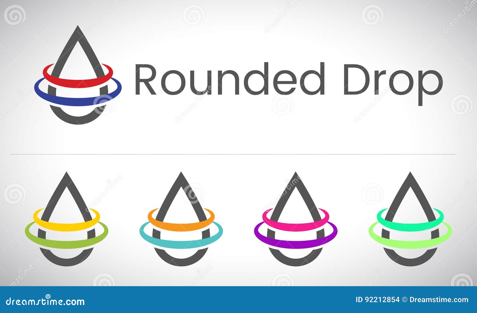 Logo arrondi de baisse illustration de vecteur. Illustration du baisse ...