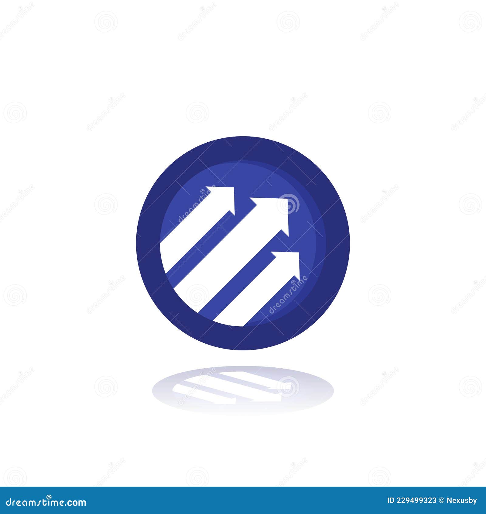 Logo with 3 Arrows, Vector Design Stock Vector - Illustration of three ...