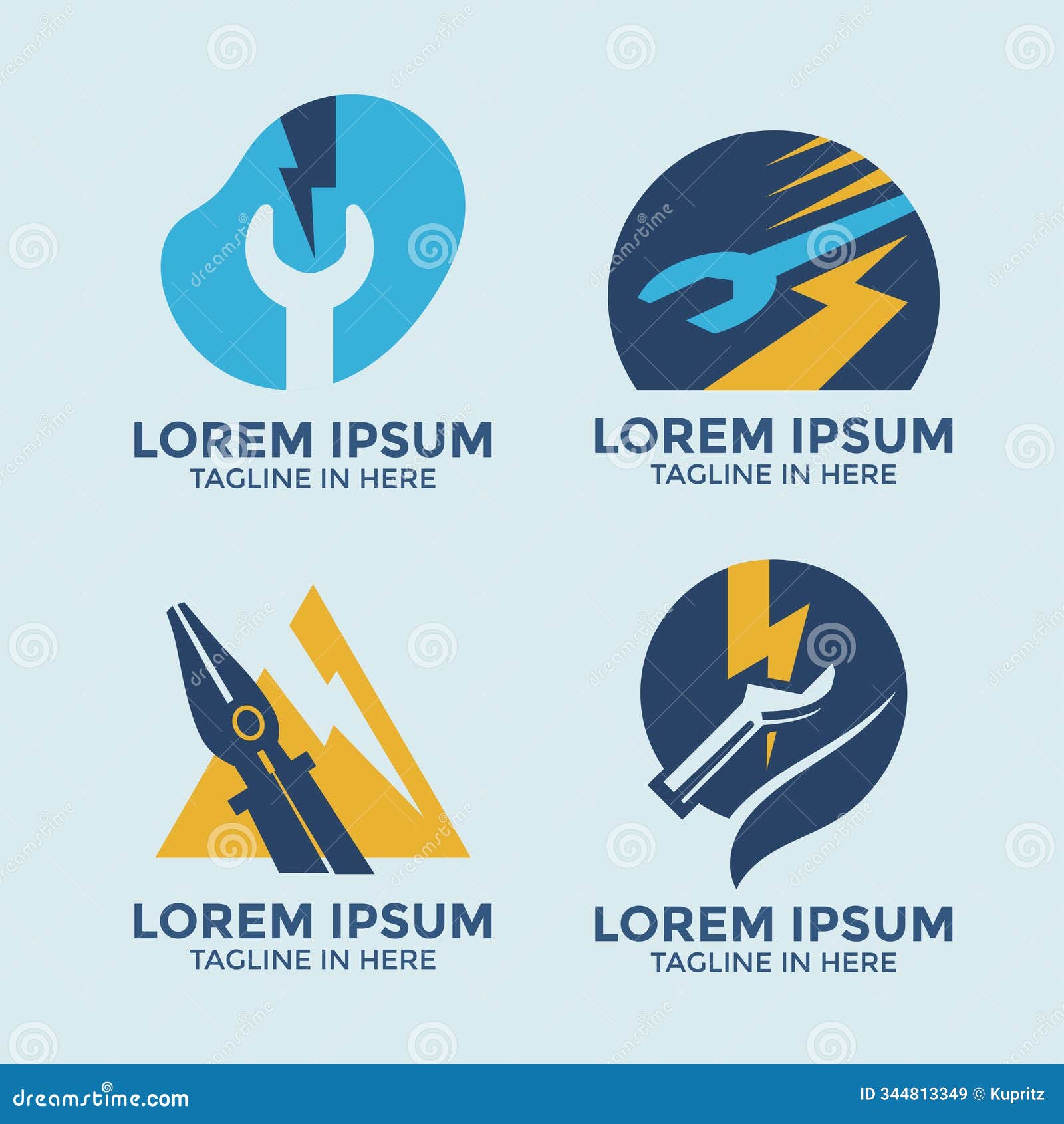 Set of Electrician or Repairman Service Badge Stock Vector ...