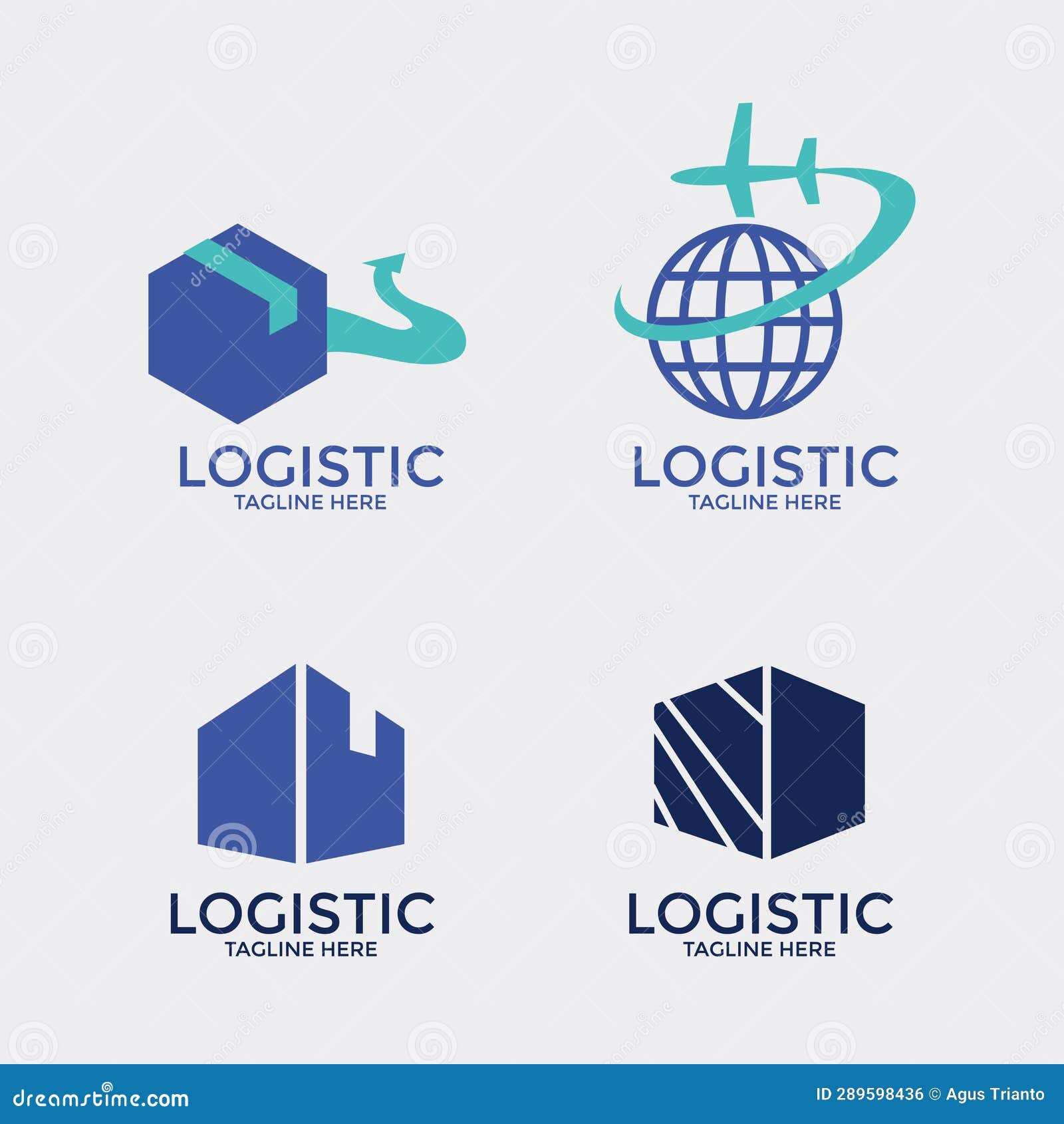 Set of Emblem Template for Logistics and Delivery Company Stock Vector ...