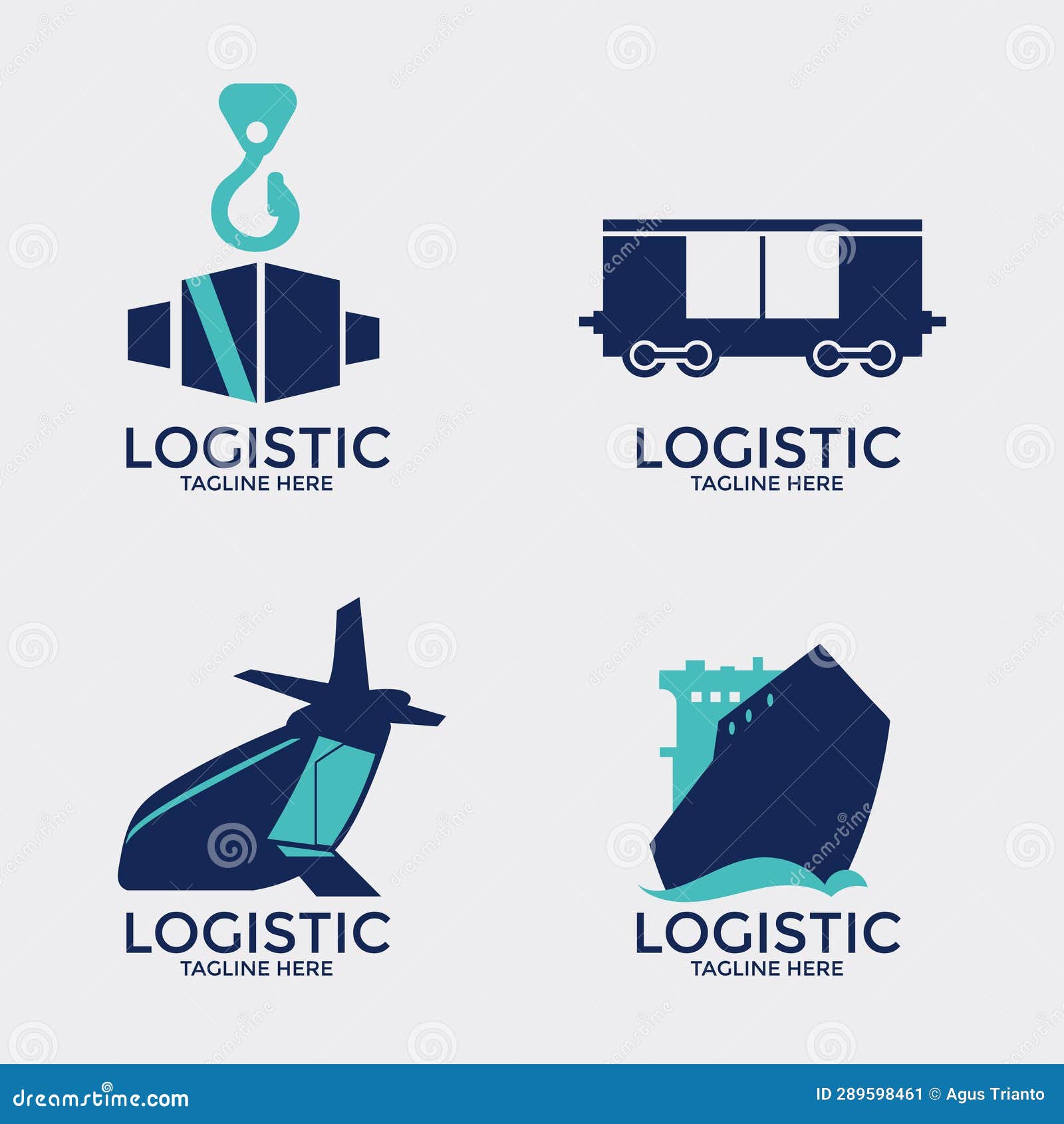Set of Emblem Template for Logistics and Delivery Company Stock Vector ...
