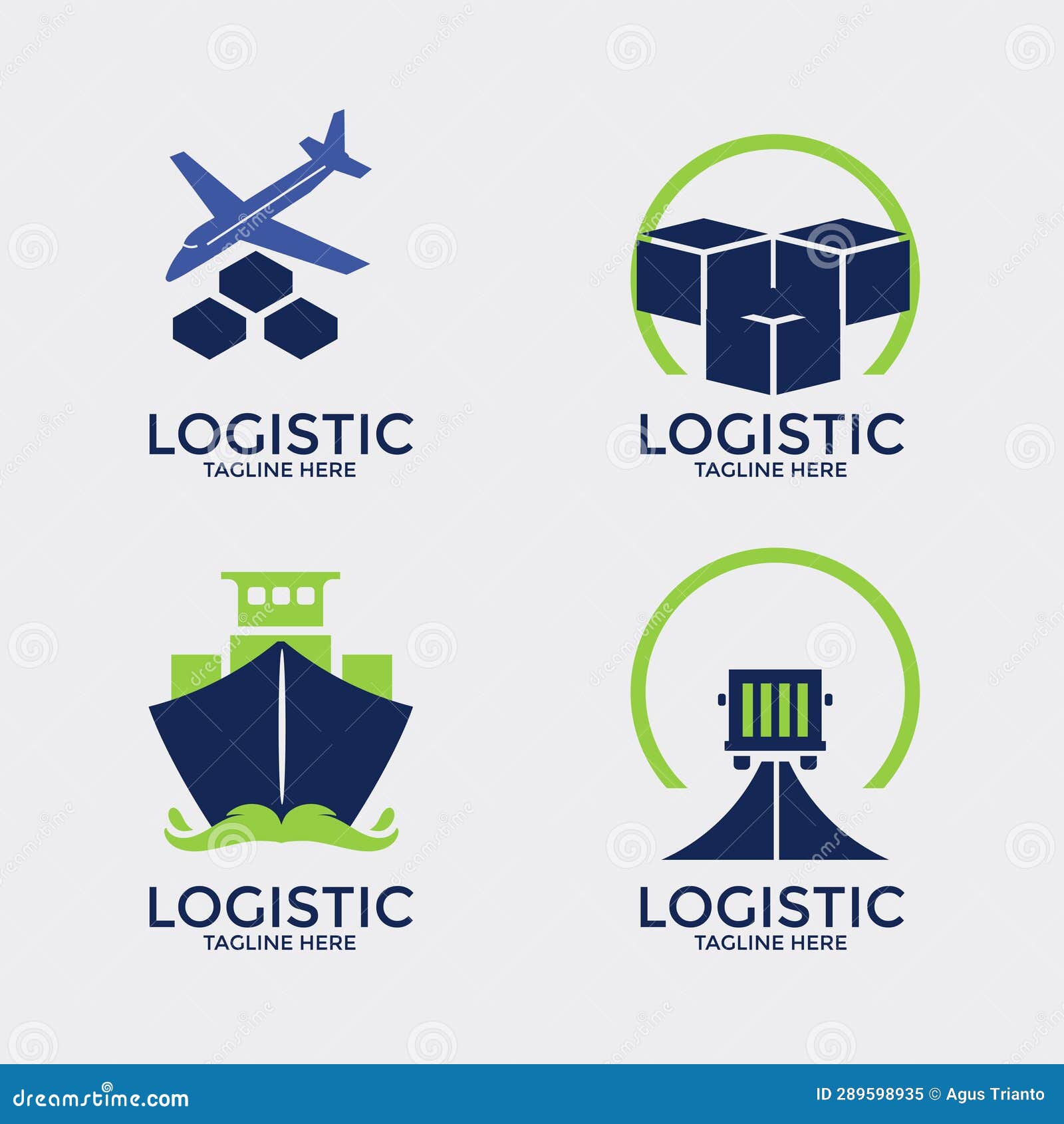 Set of Emblem Template for Logistics and Delivery Company Stock Vector ...