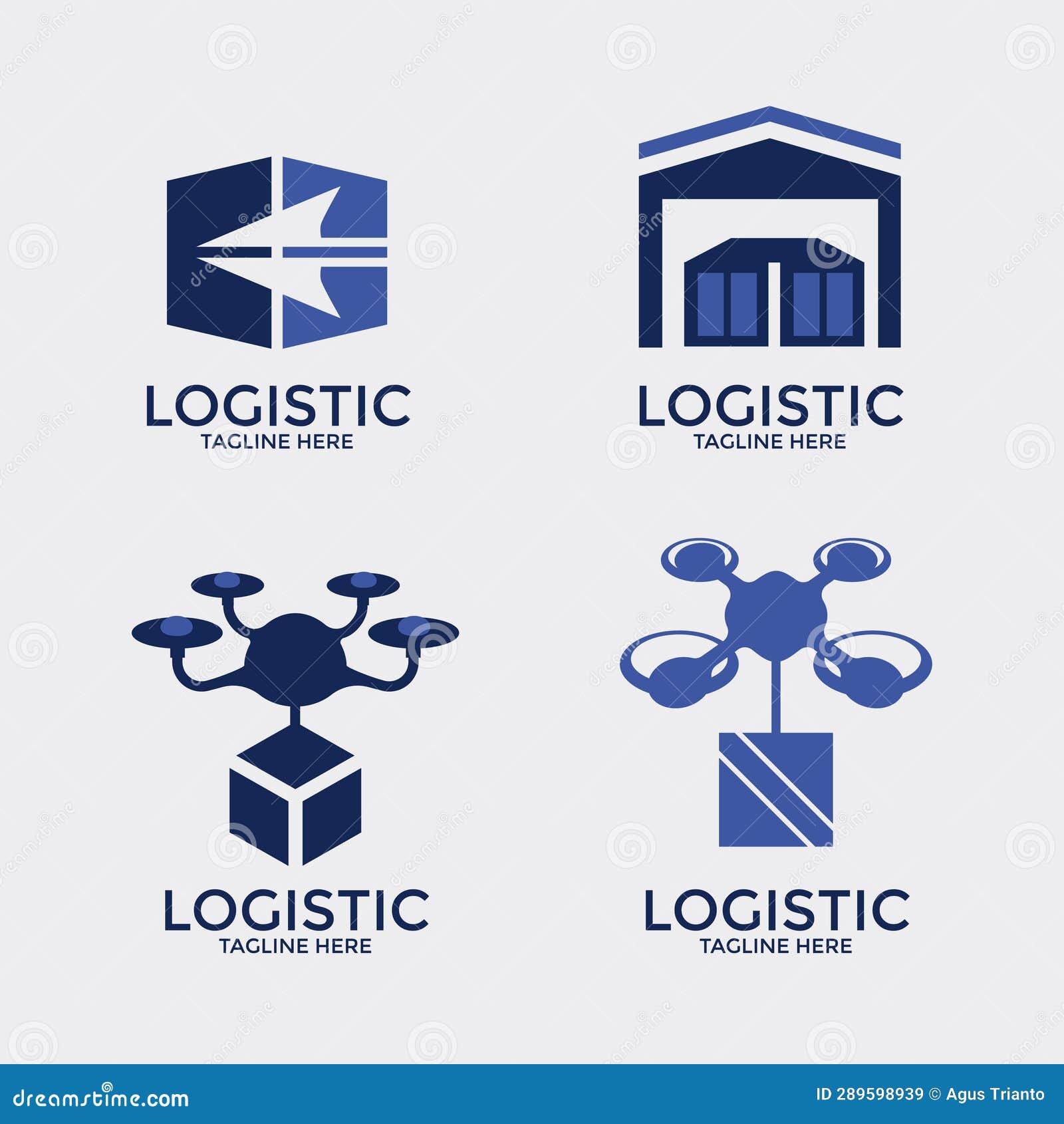 Set of Emblem Template for Logistics and Delivery Company Stock Vector ...