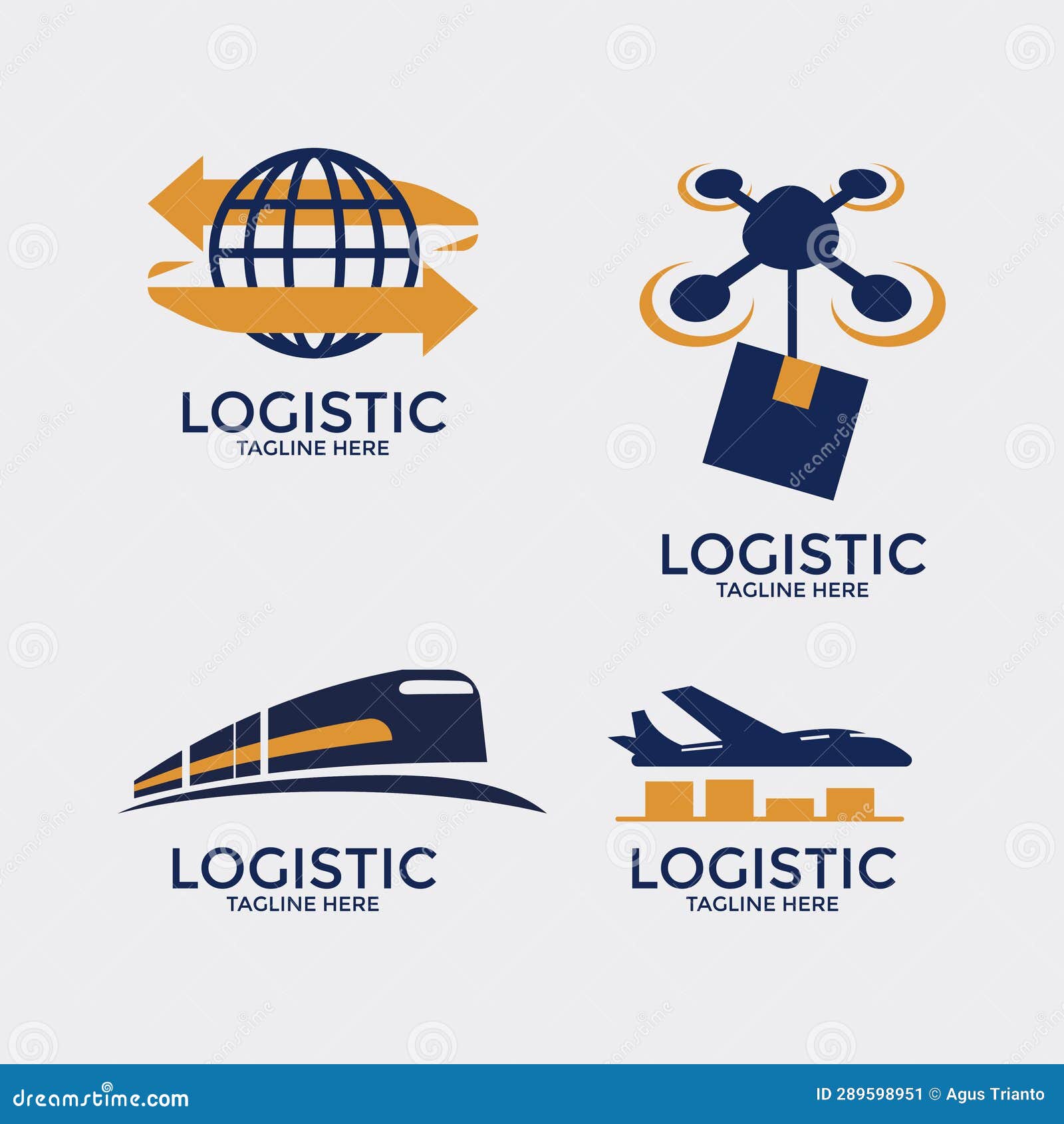Set of Emblem Template for Logistics and Delivery Company Stock Vector ...