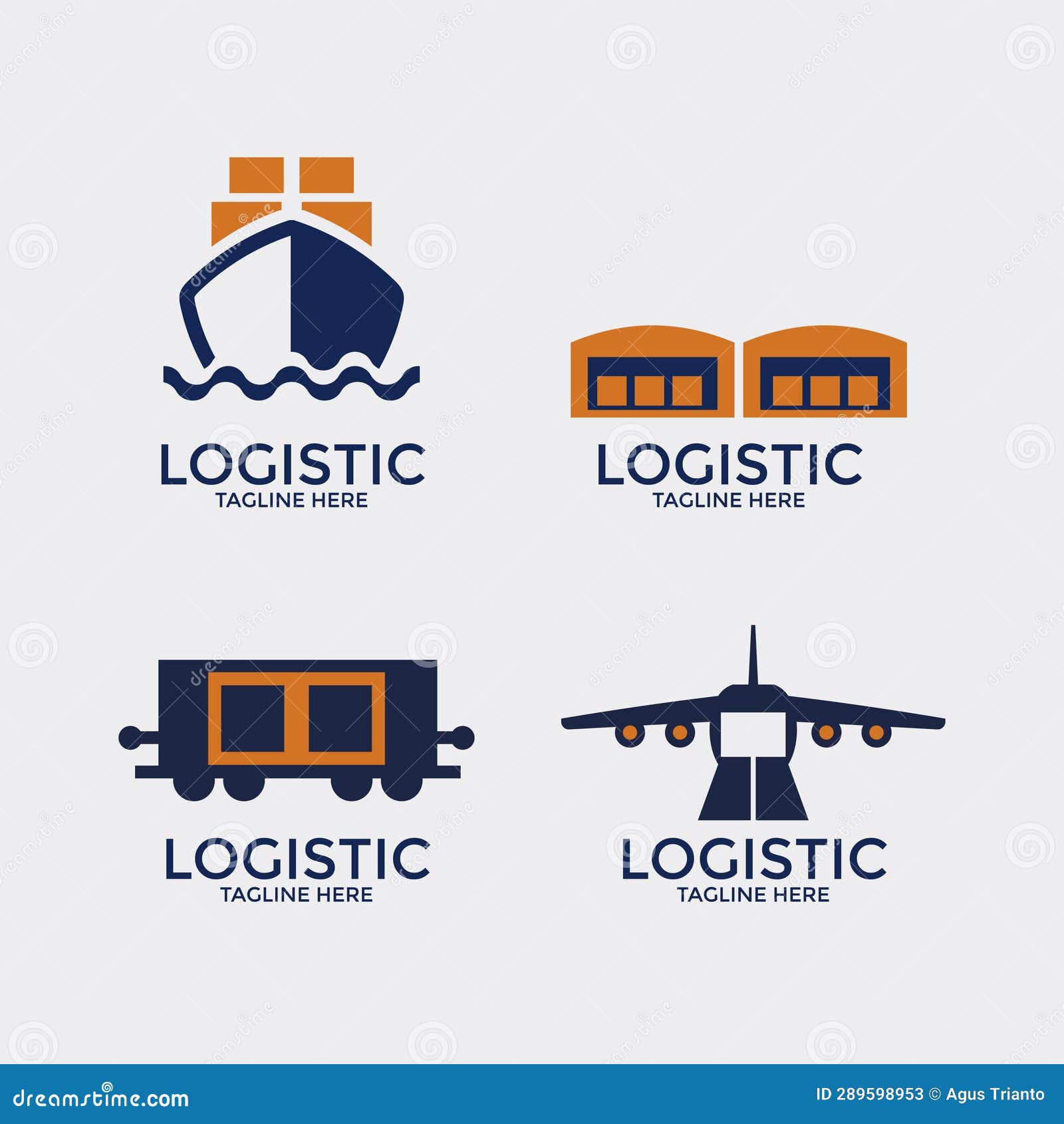 Set of Emblem Template for Logistics and Delivery Company Stock Vector ...
