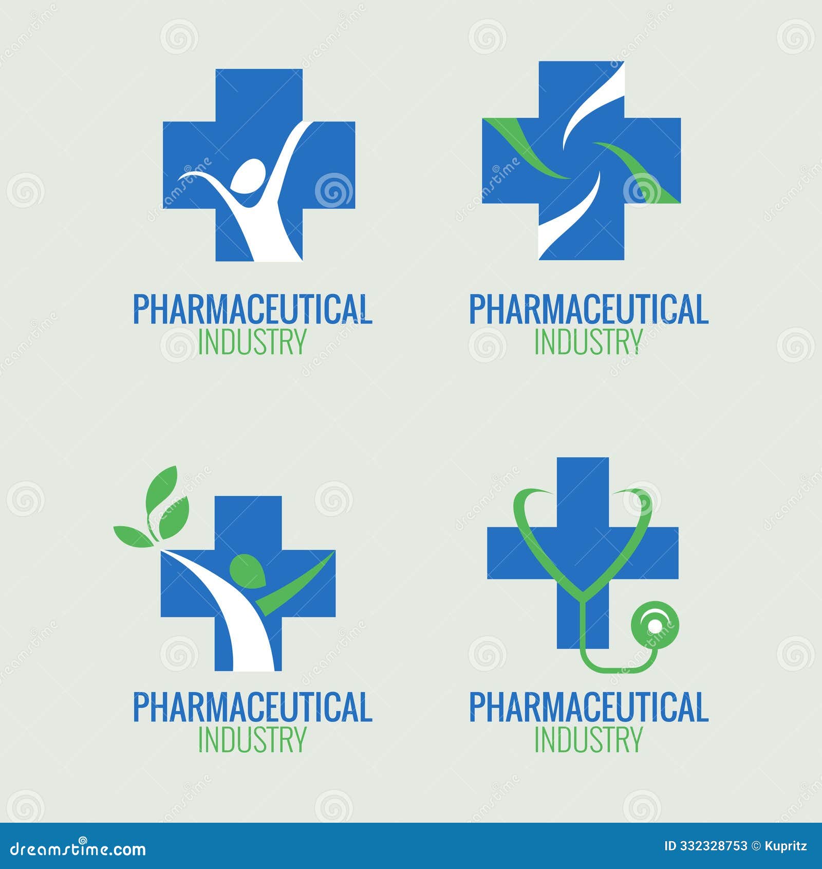 Set of Emblem Medical and Pharmaceutical Industry Stock Vector ...