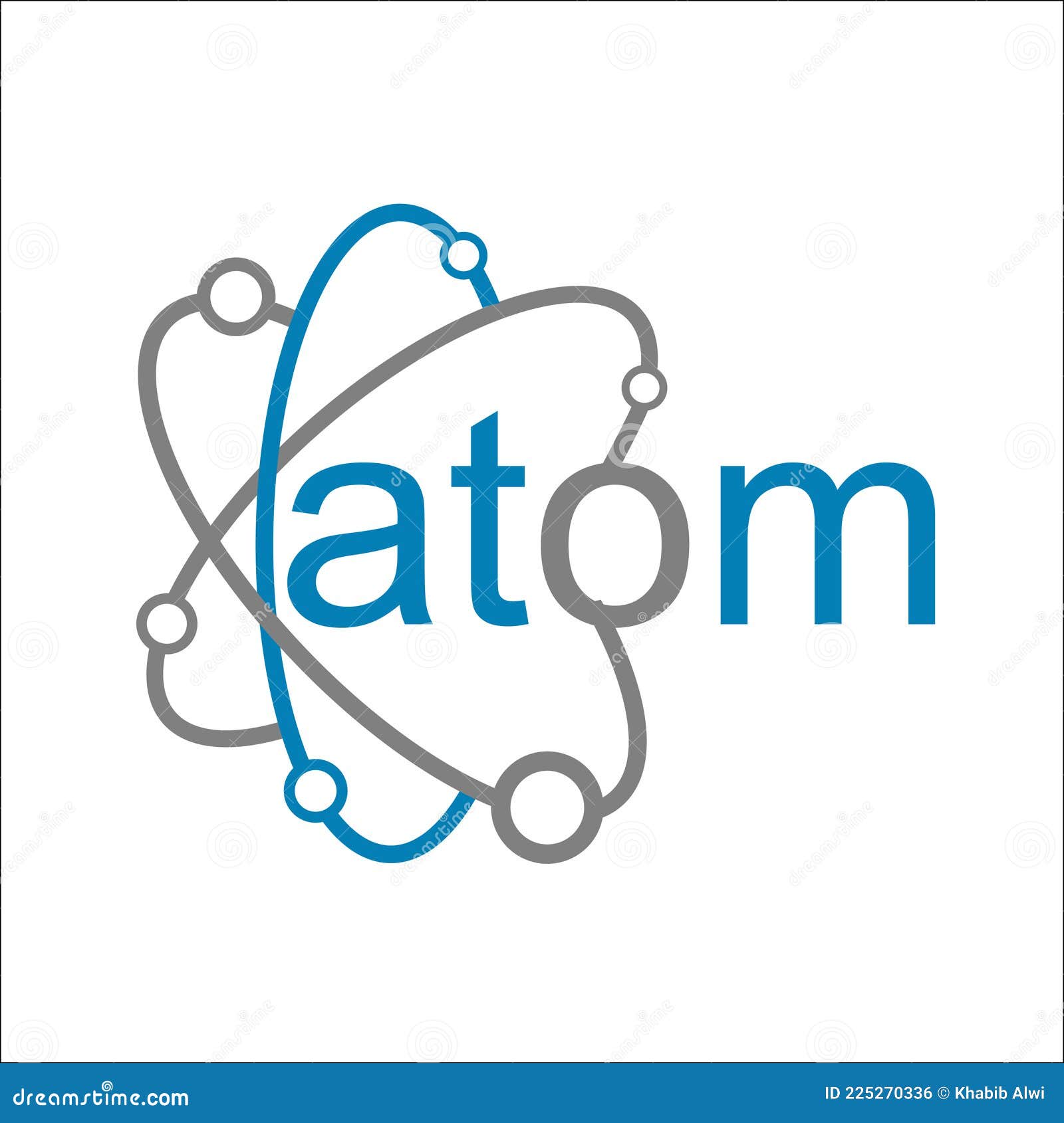 Logo atome illustration de vecteur. Illustration du molécule - 225270336