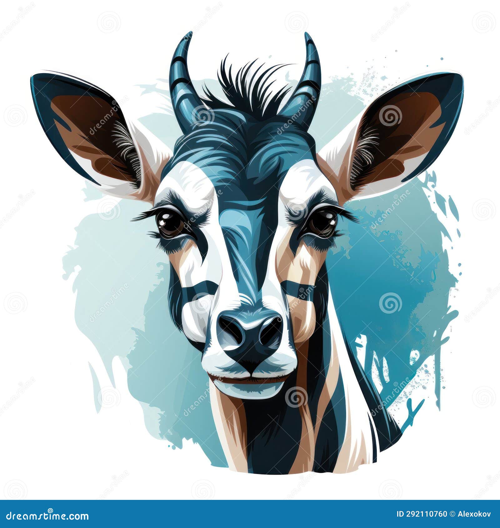 Logo of Attractive Okapi in Simple White AI Generated Stock ...