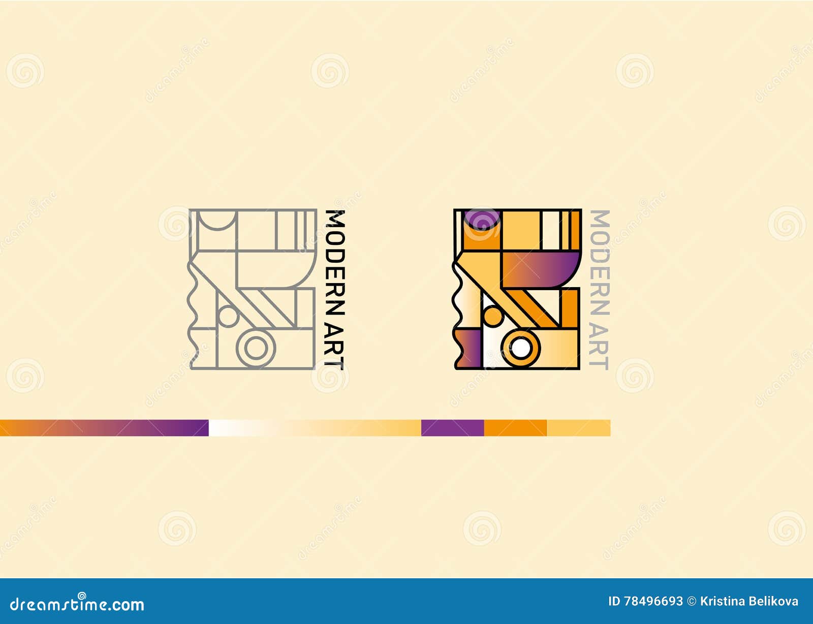 Logo Auf Dem Thema Der Moderner Kunst Vektor Abbildung - Illustration ...