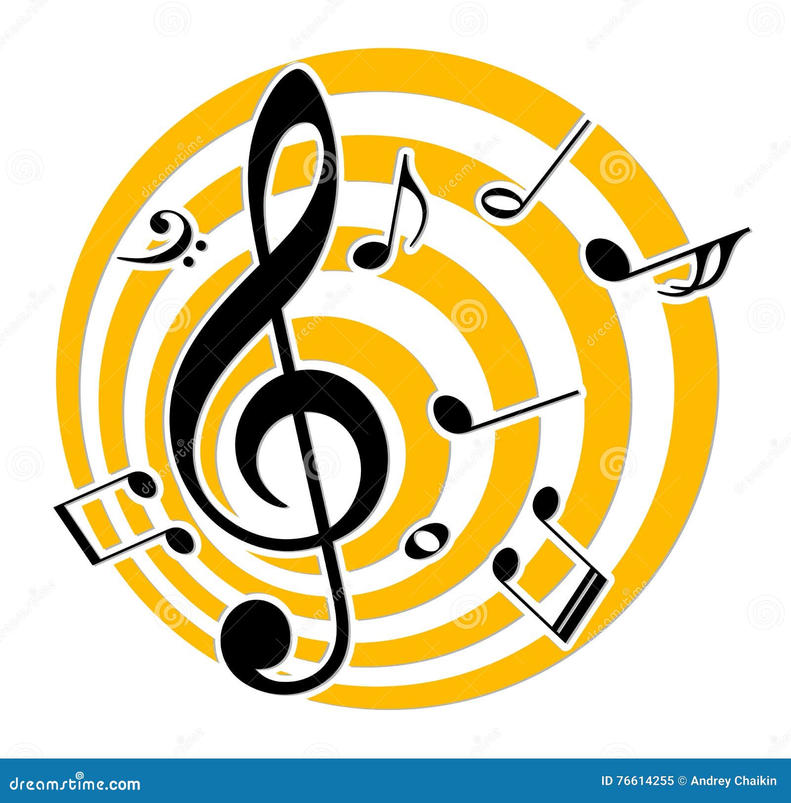 Logo Avec Des Notes De Musique Illustration de Vecteur - Illustration ...