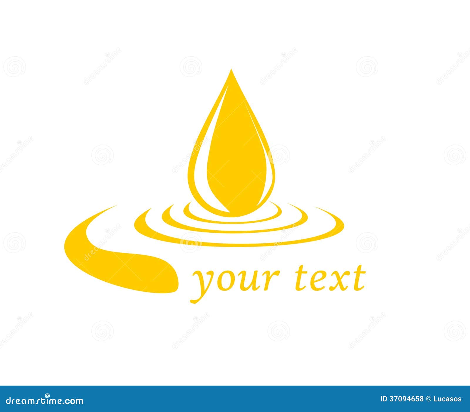 Logo avec la baisse. illustration stock. Illustration du flore - 37094658