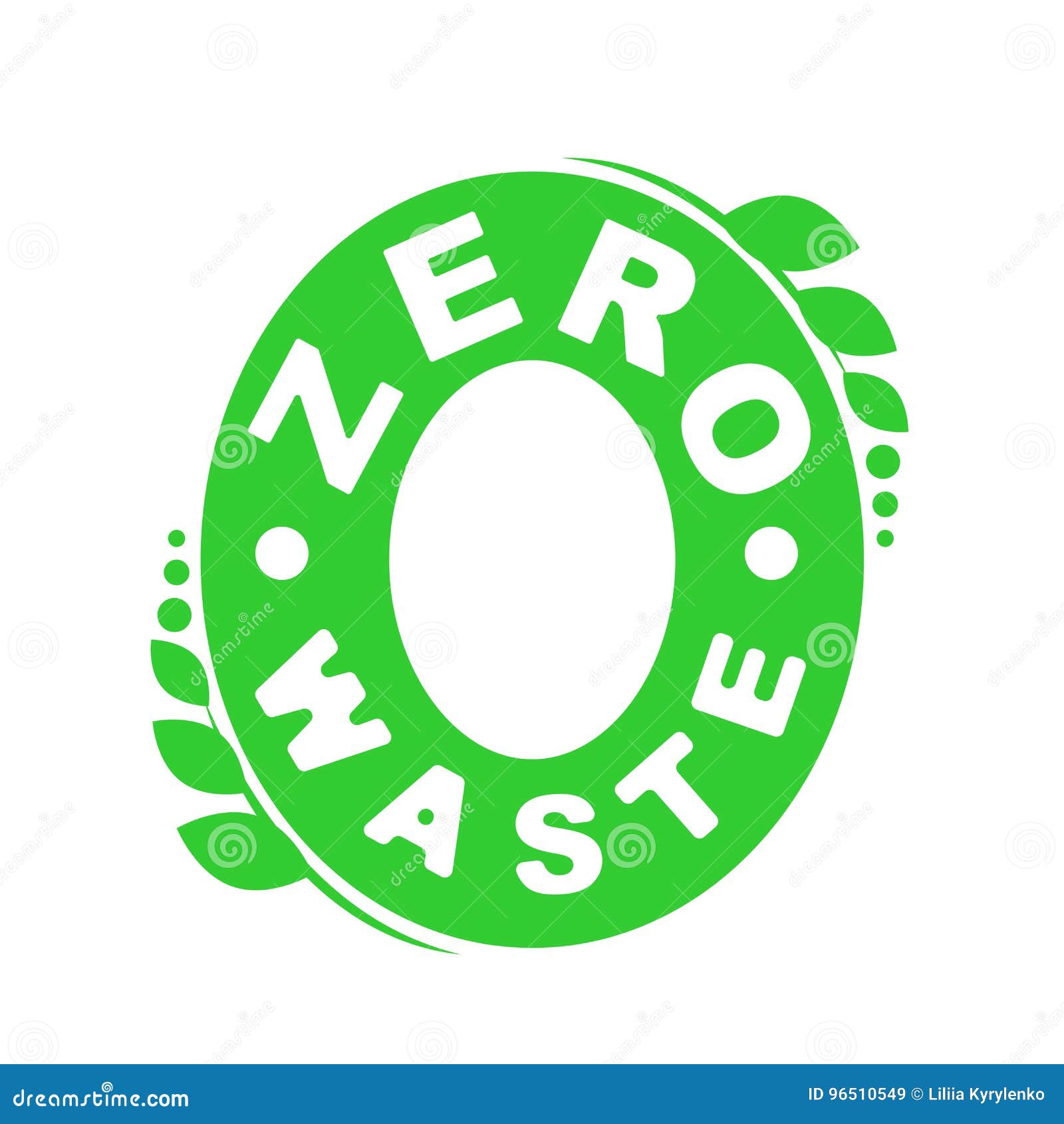 Logo or Badge of Zero Waste. Garbage Processing and Recycling Stock ...