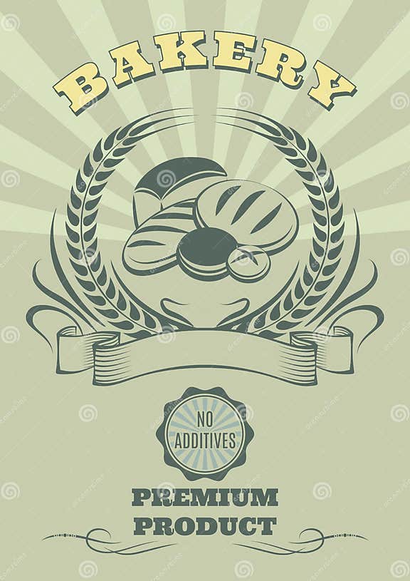 Logo for Baking and Set of Bread Stock Vector - Illustration of ...