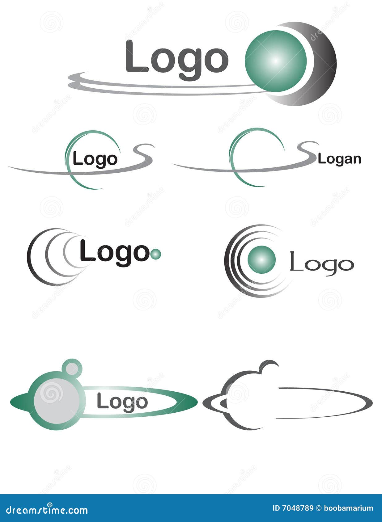 Logo balls 2 stock vector. Illustration of green, logos - 7048789