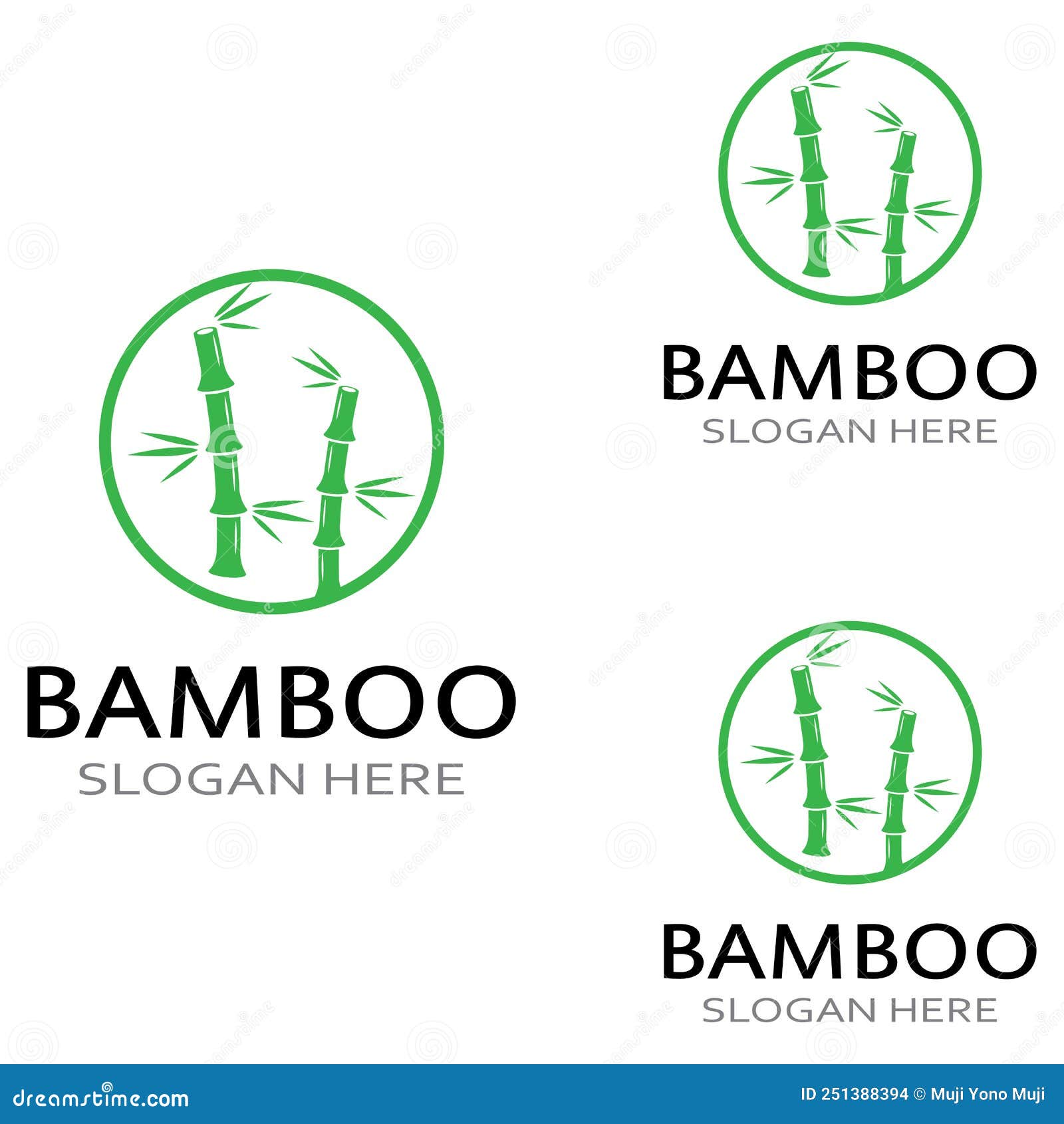 Logo of a Bamboo Plant or a Type of Hollow Plant. Using a Modern ...